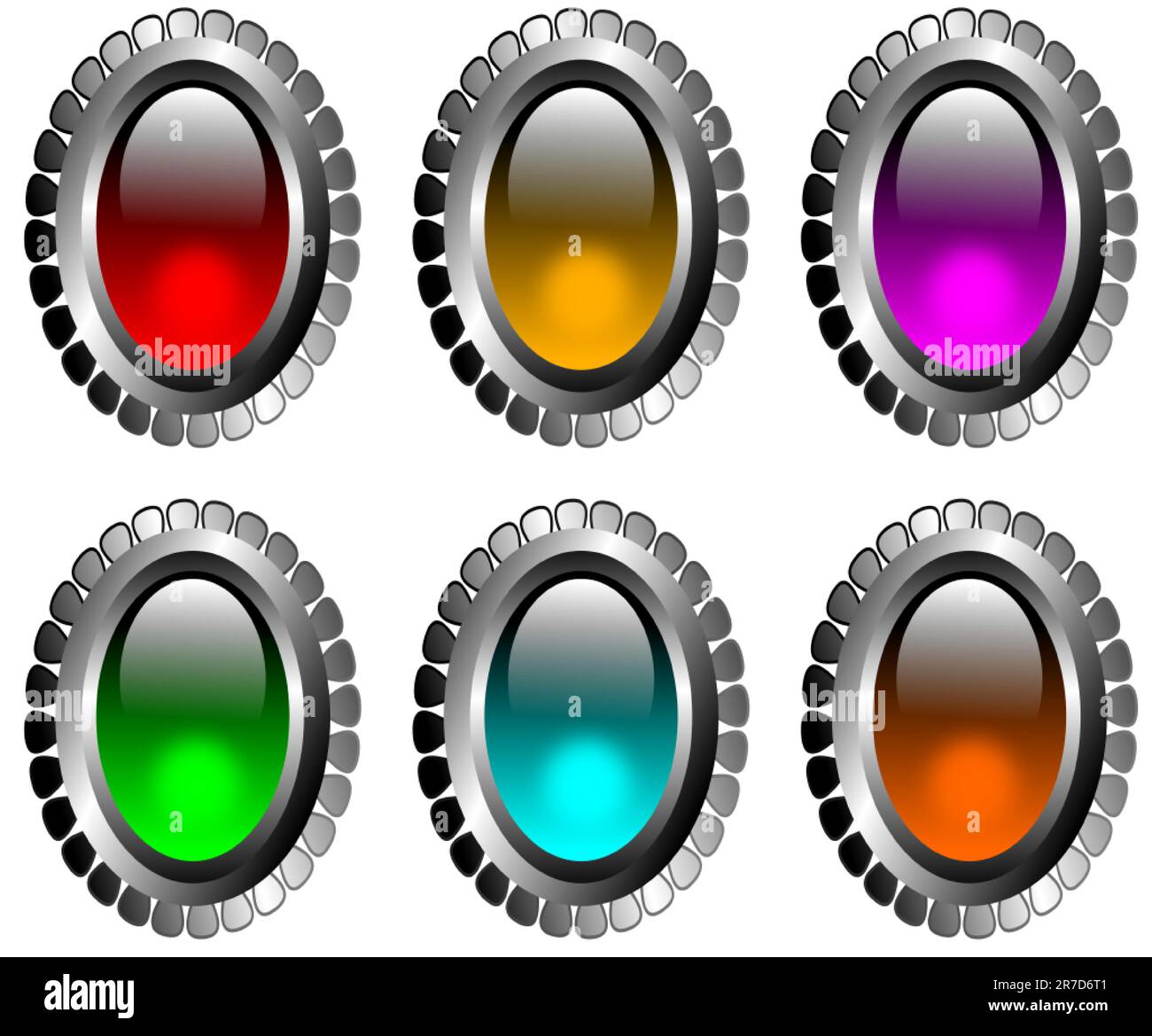 Stock Photo: silver buttons with a glass eye for web pages Stock Vector ...