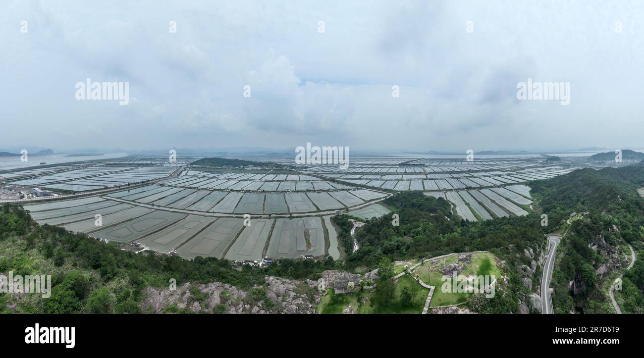 Sanmen, China's Zhejiang Province. 14th June, 2023. This aerial photo ...