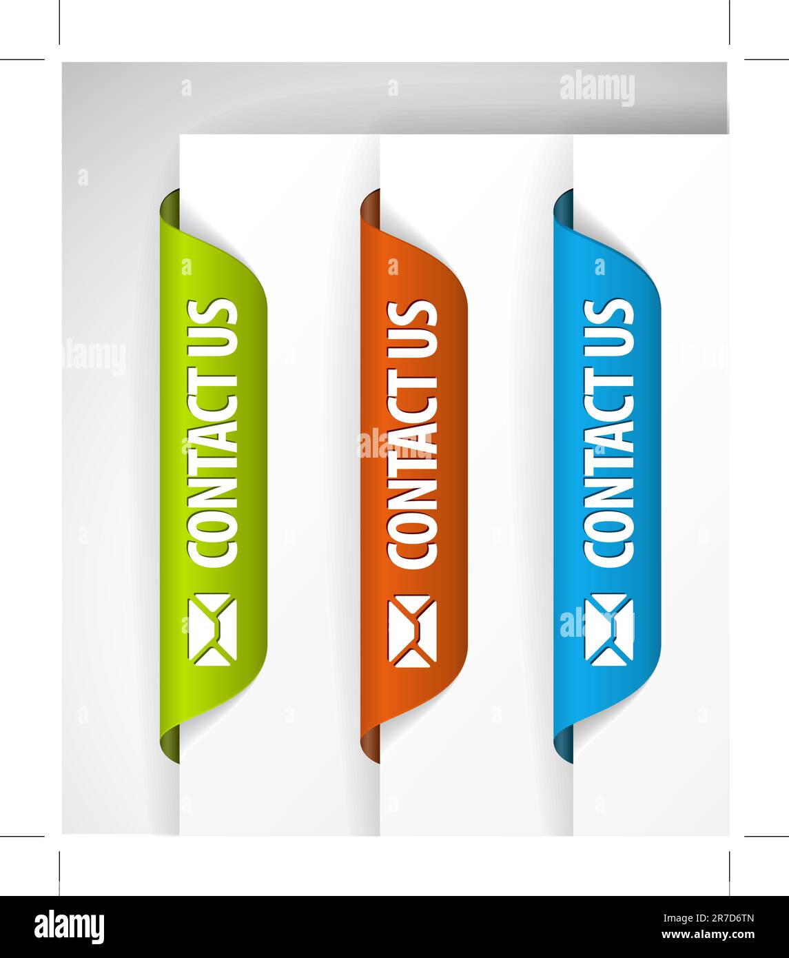 Contact Us Labels / Stickers for the (web) page Stock Vector Image ...