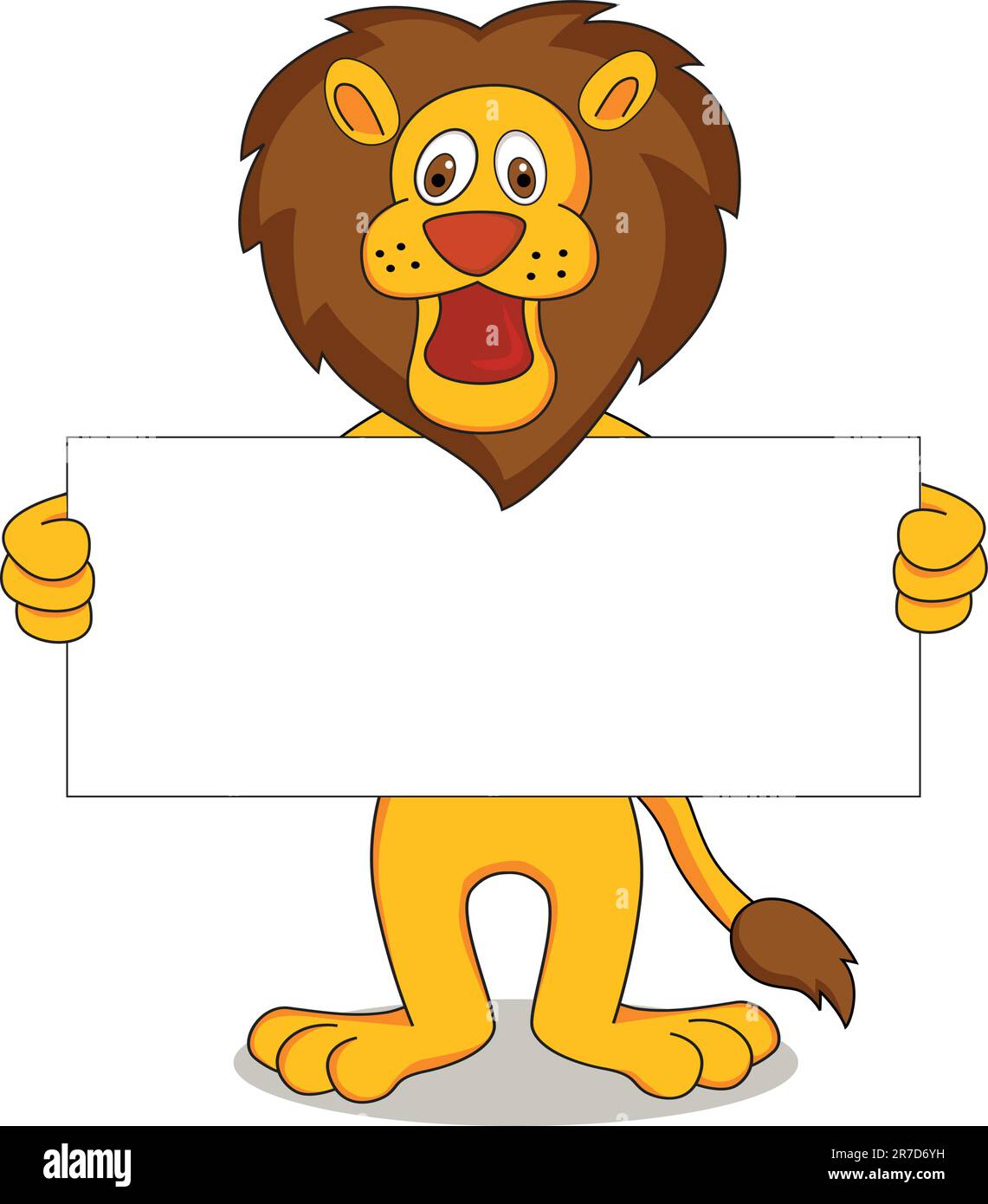 Lion and blank sign Stock Vector Image & Art - Alamy