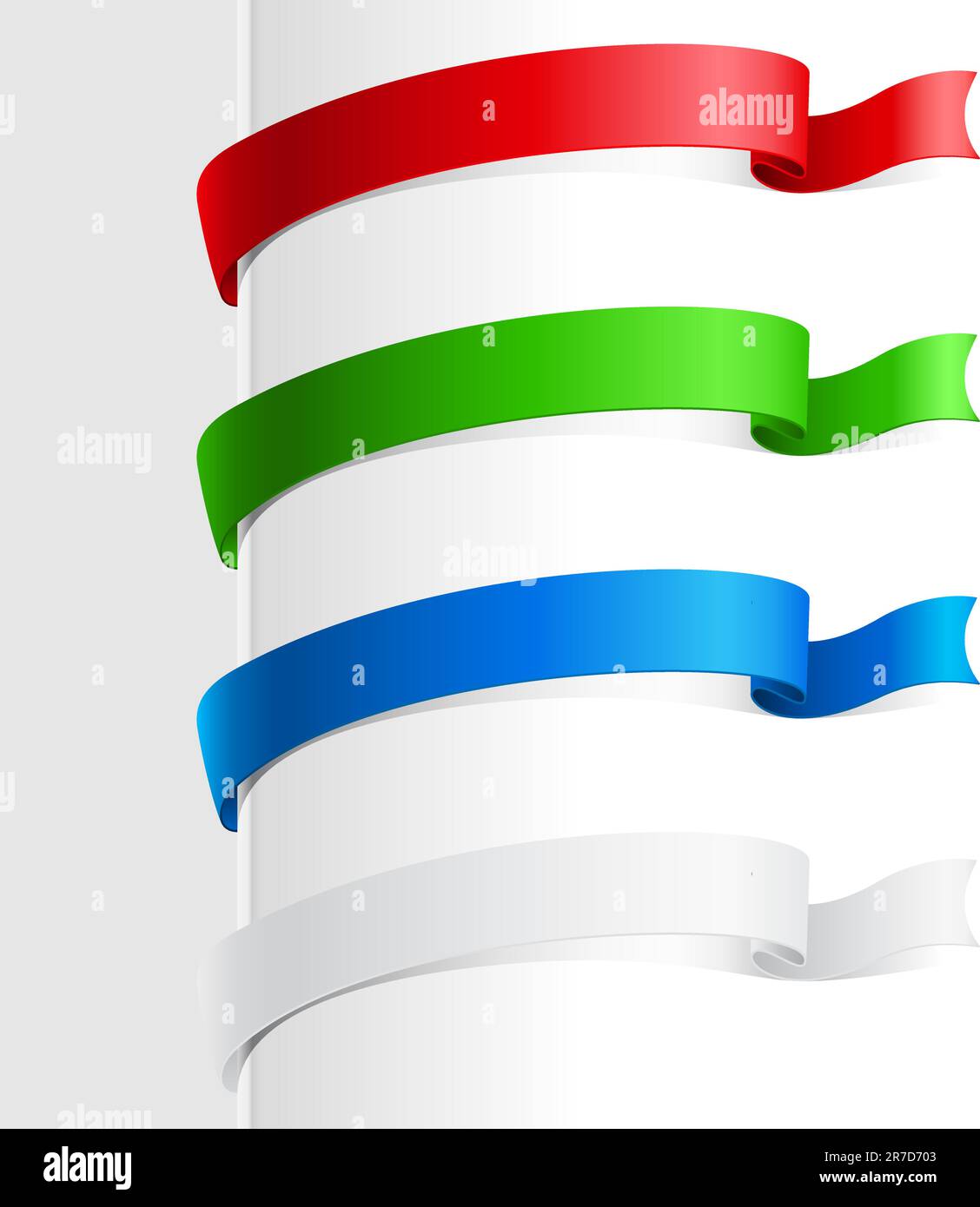 Colorful abstract ribbon. Illustration on white background Stock Vector ...