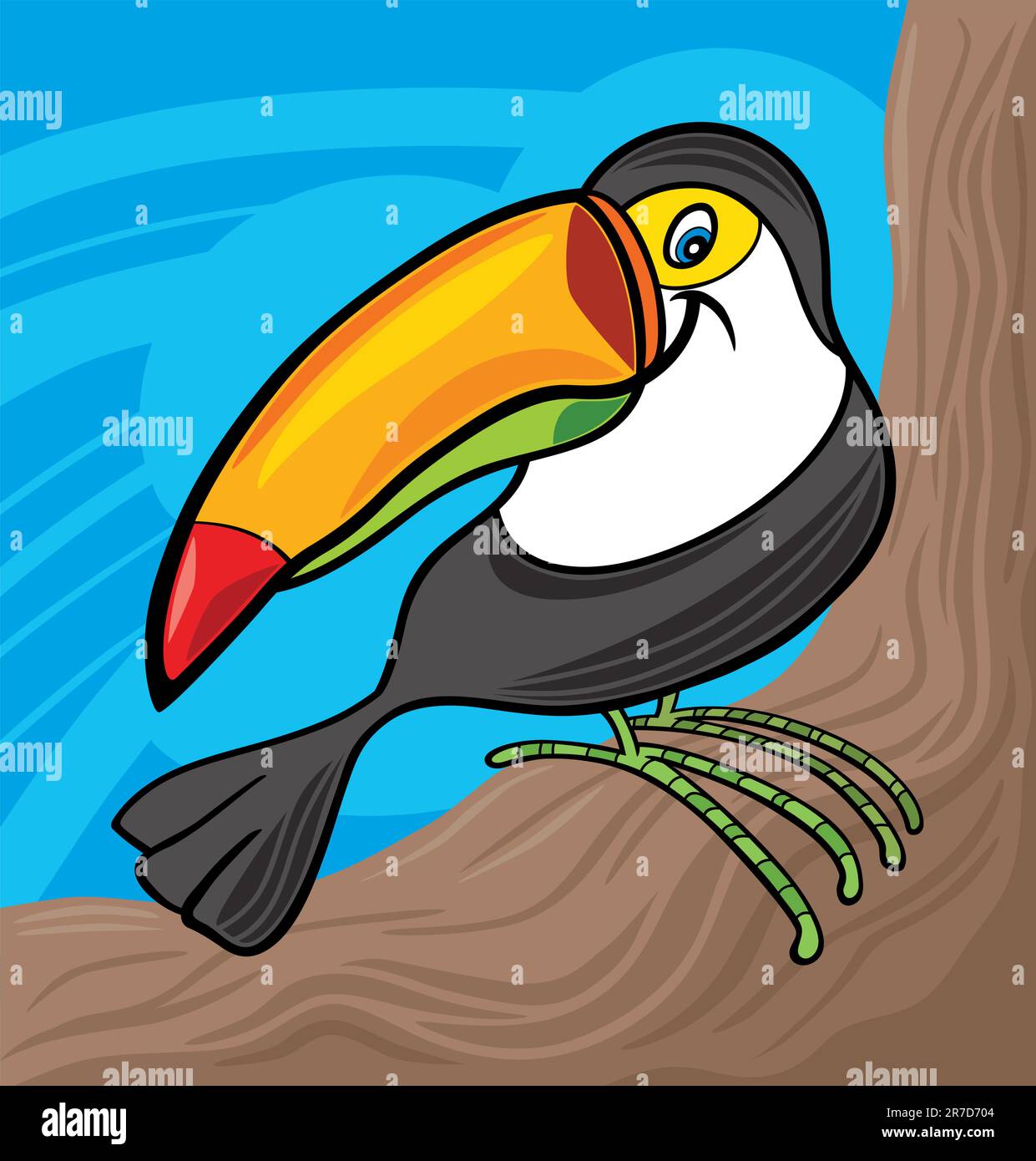 Cartoon illustration funny toucan hi-res stock photography and images ...