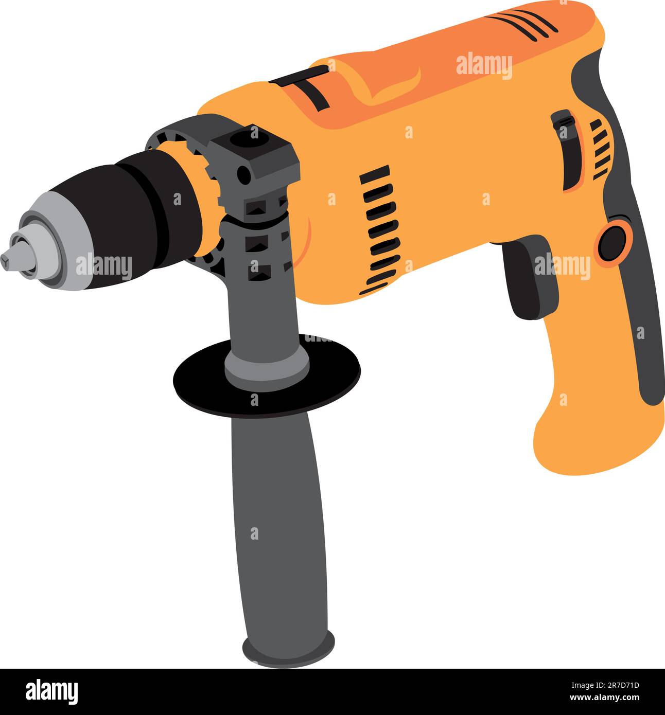 Building drill. Building and repair. A drill with the handle Stock ...