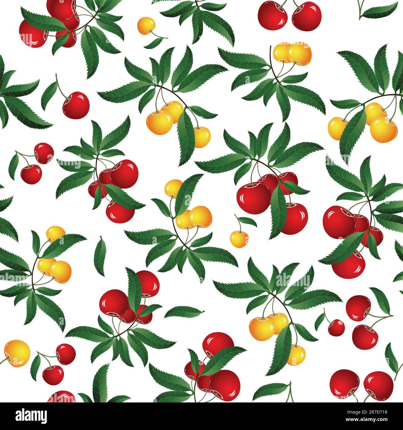 Seamless cherry background. Vector illustration. Element for design ...