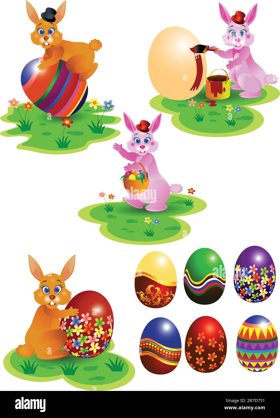 Easter bunny cartoon Stock Vector Image & Art - Alamy