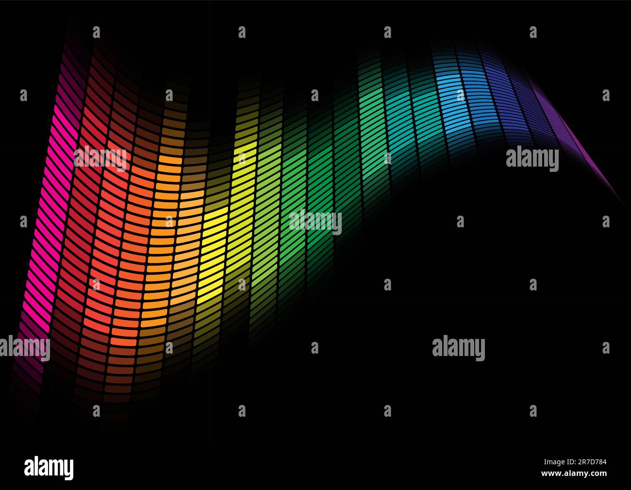 Abstract Background - Multicolor Equalizer on Black Background Stock ...