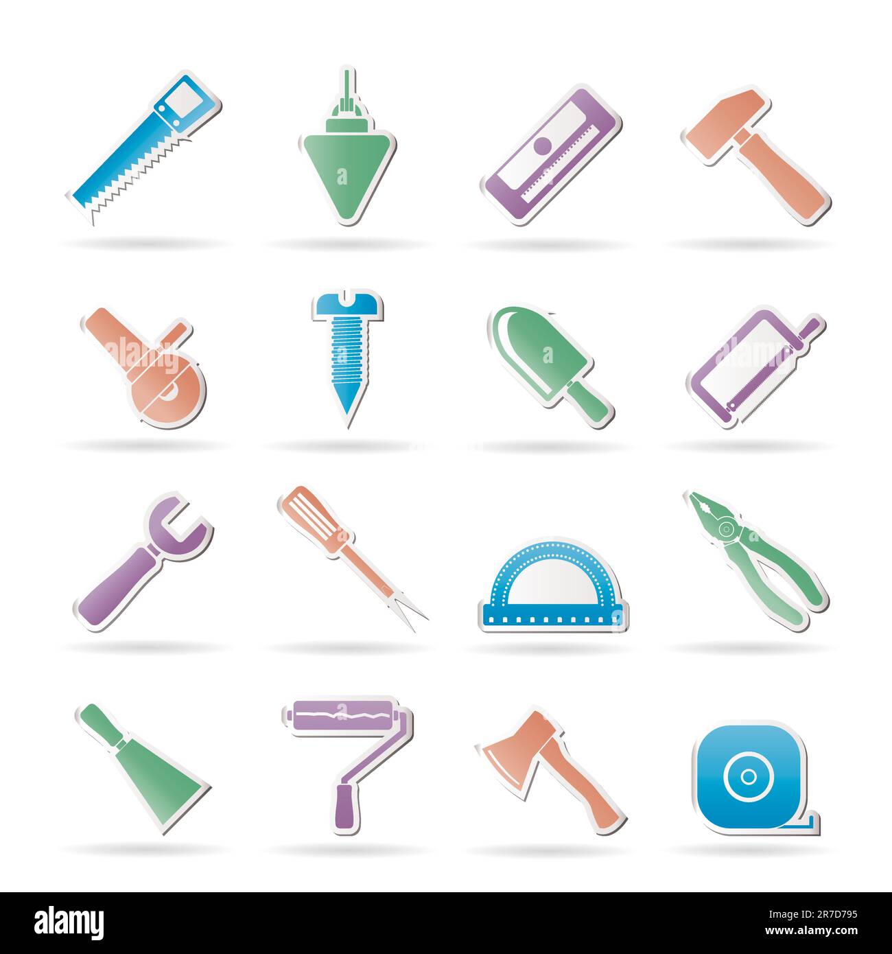 Construction and Building Tools icons - Vector Icon Set Stock Vector ...