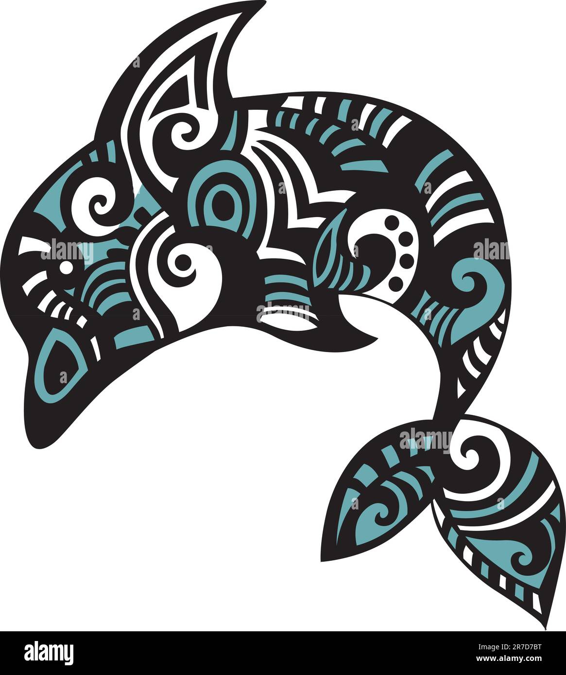 Dolphin style art Cut Out Stock Images & Pictures - Alamy