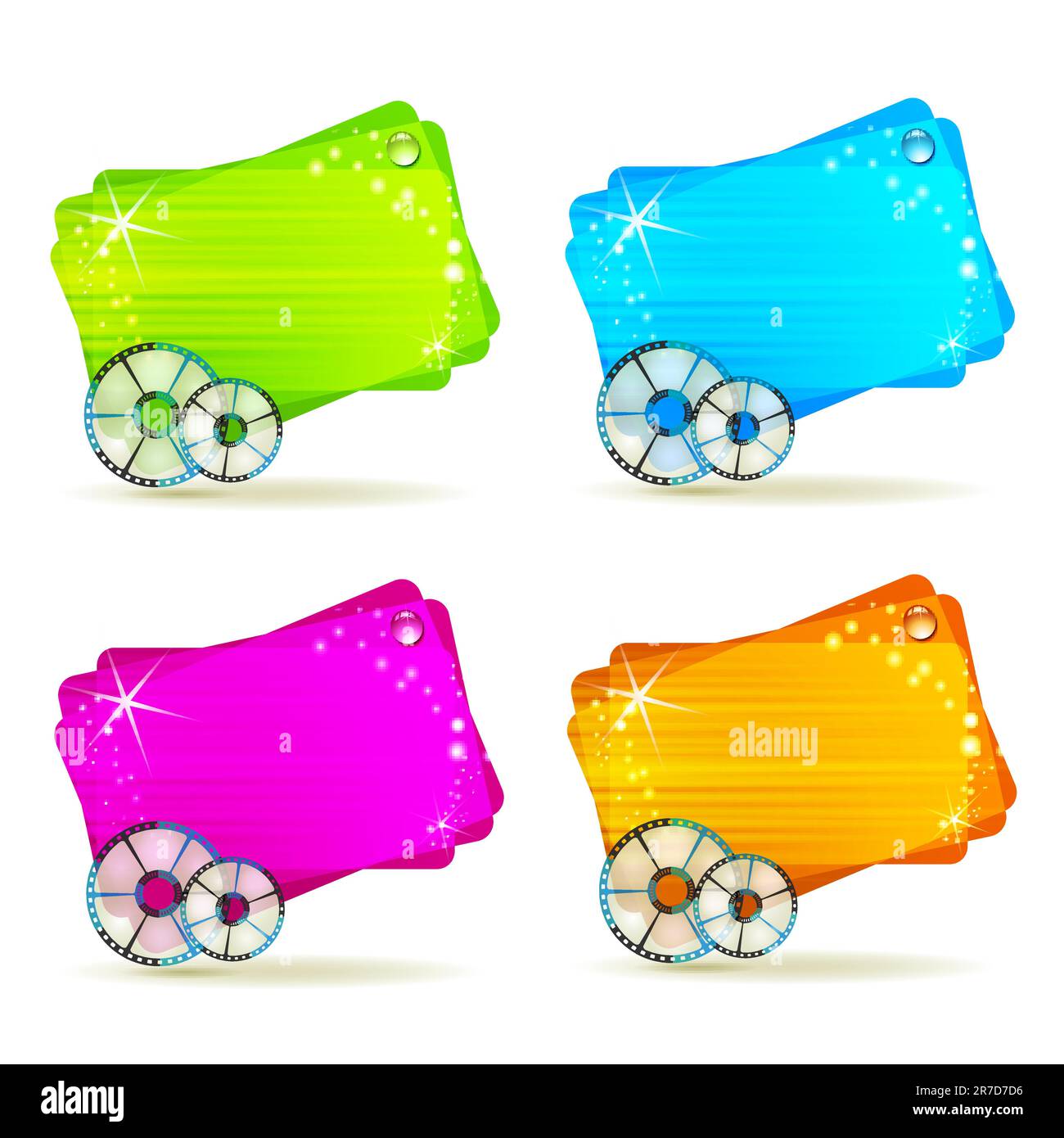 Colored backgrounds with film frames Stock Vector Image & Art - Alamy
