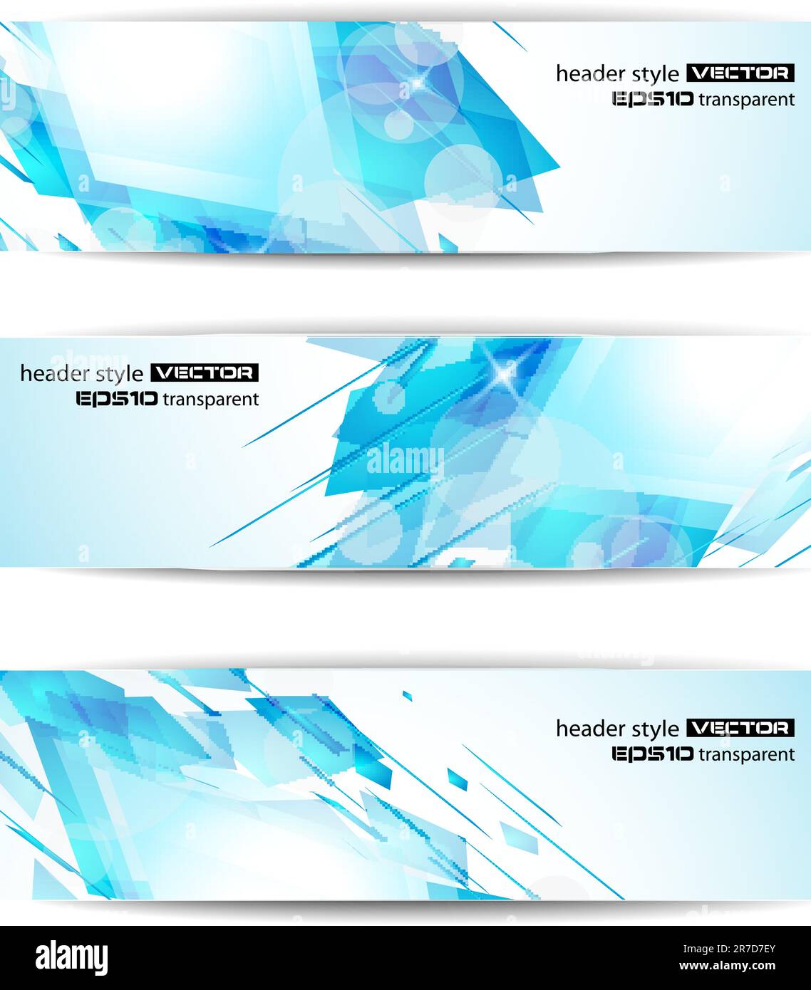 Set of abstract modern header banner for business flyer or website ...