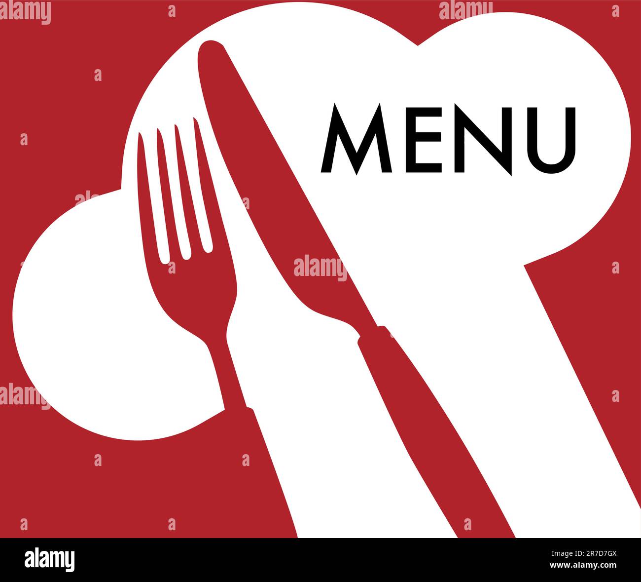Menu Card Background - Cutlery and Menu Sign on Dark Red Background ...