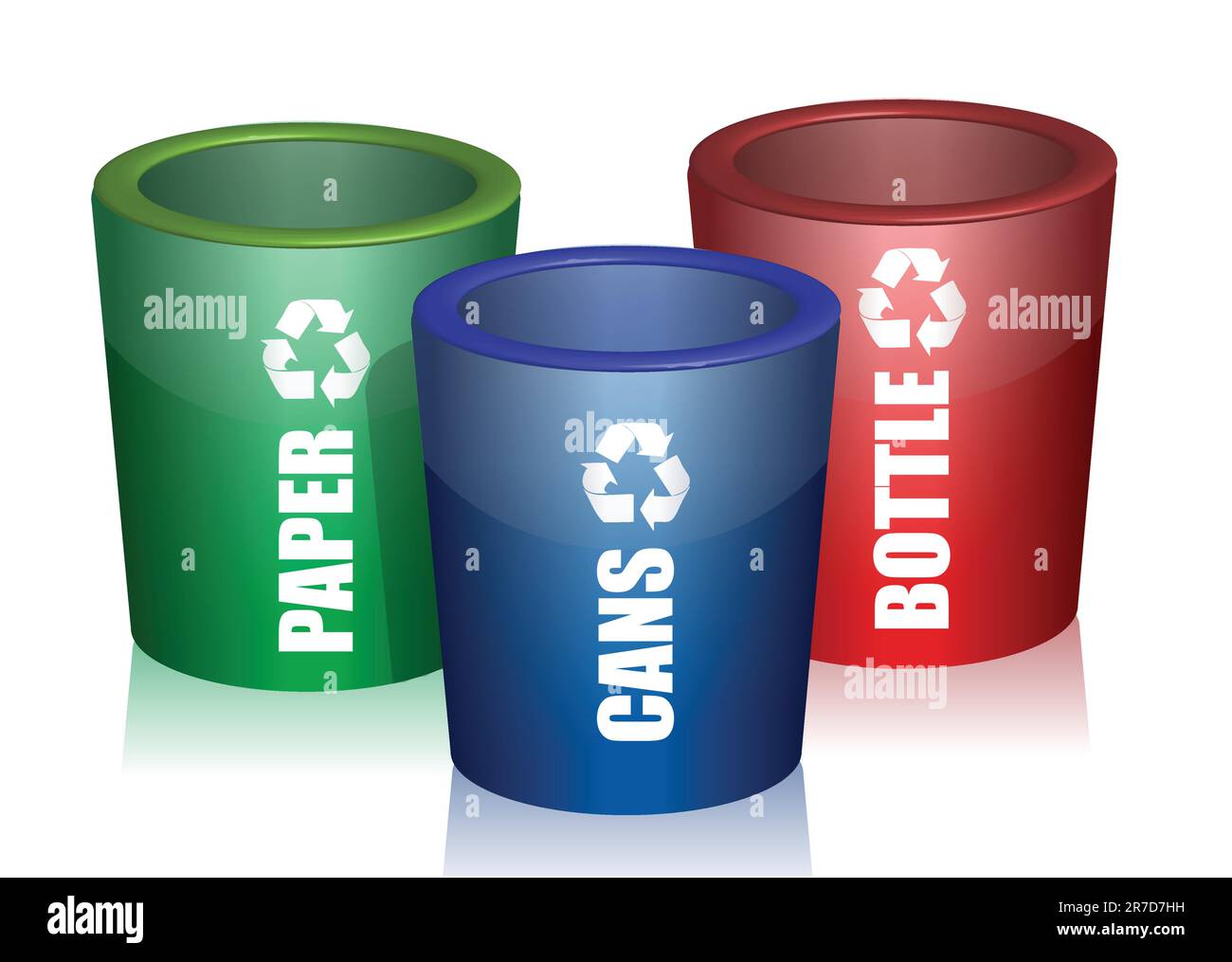 Metal waste separation bins Stock Vector Images - Alamy