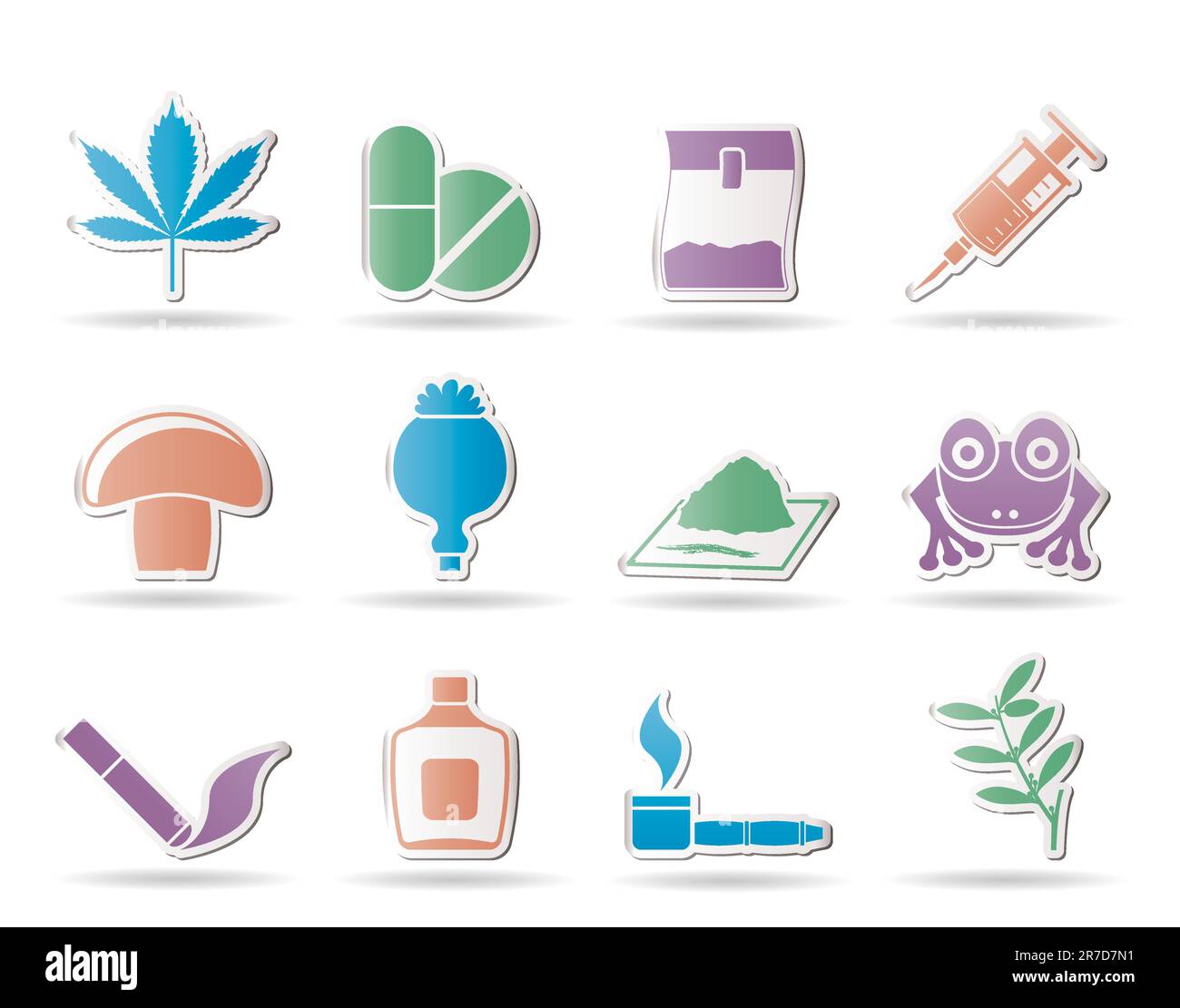 Different kind of drug icons - vector icon set Stock Vector Image & Art ...