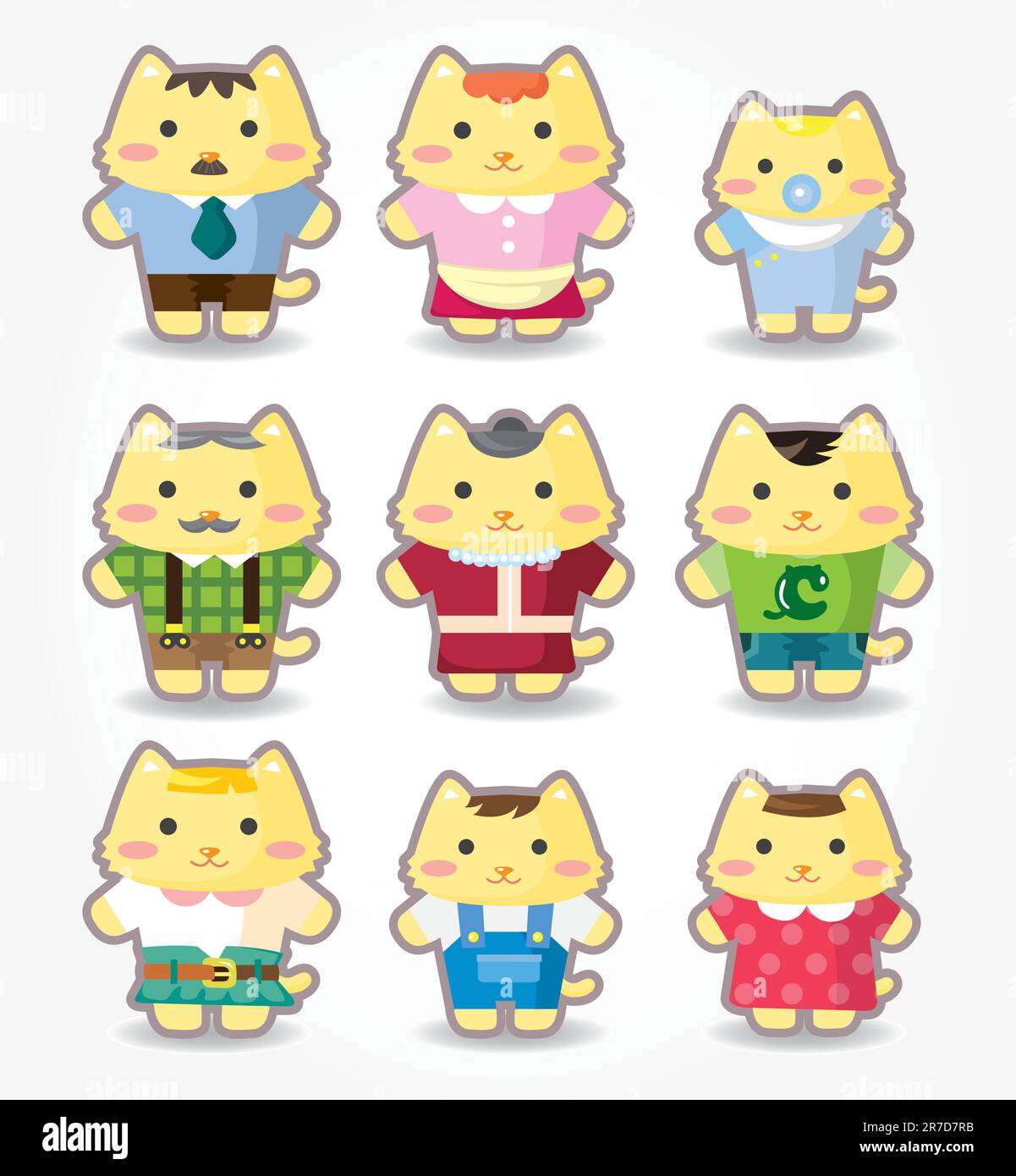 Grandfather father son happy family Cut Out Stock Images & Pictures - Alamy