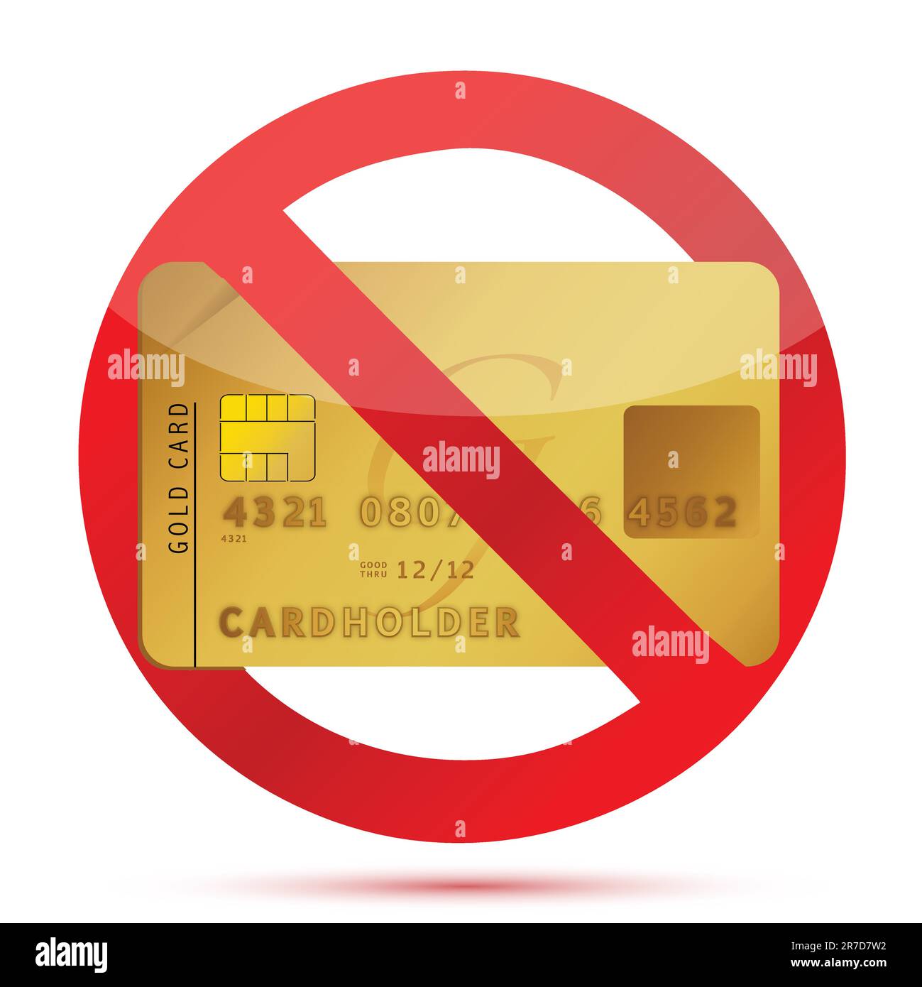 No credit cards sign Cut Out Stock Images & Pictures - Alamy