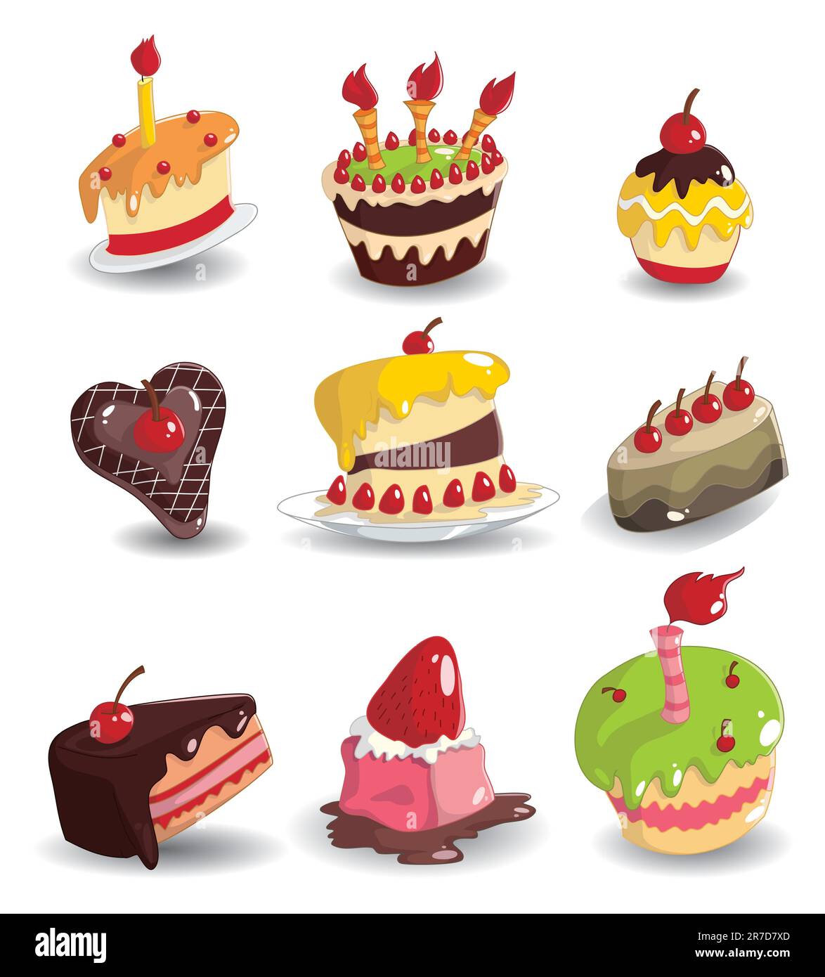 Cartoon muffin ice cream Cut Out Stock Images & Pictures - Alamy