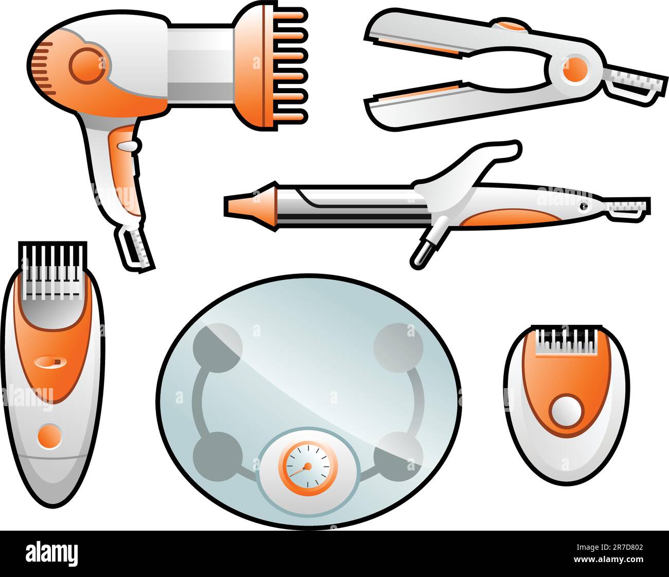 A Vector illustration of the household goods (Simple gradients only ...