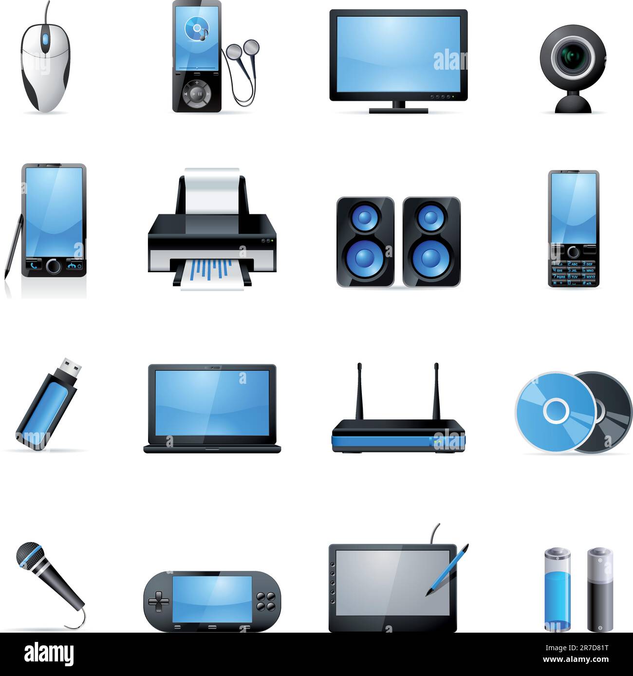 electronic icon set Stock Vector Image & Art - Alamy
