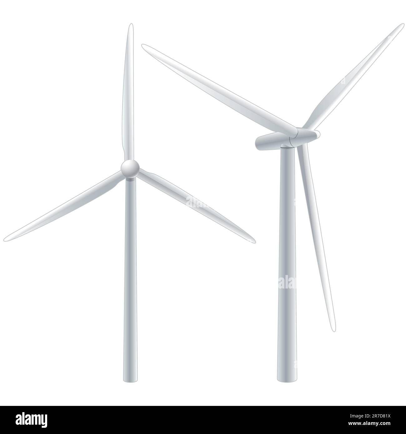 windmills isolated on white background Stock Vector Image & Art - Alamy