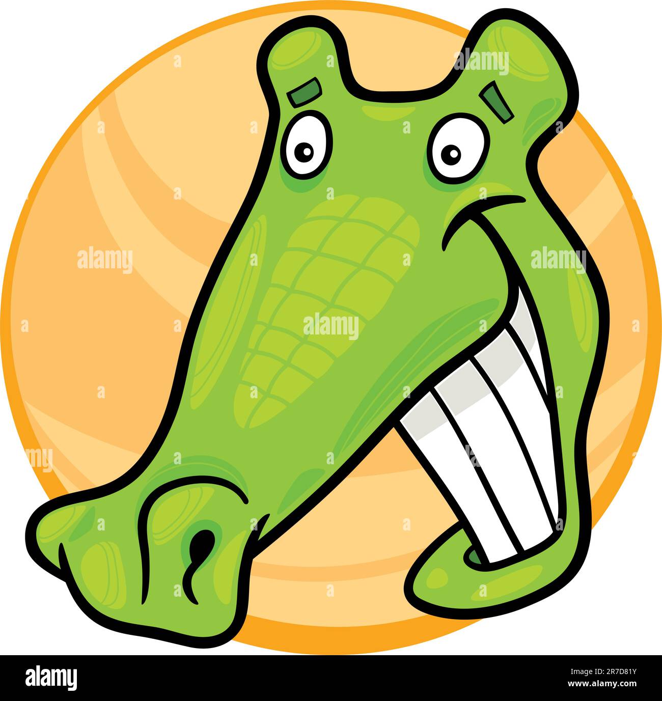 cartoon illustration of funny crocodile Stock Vector Image & Art - Alamy