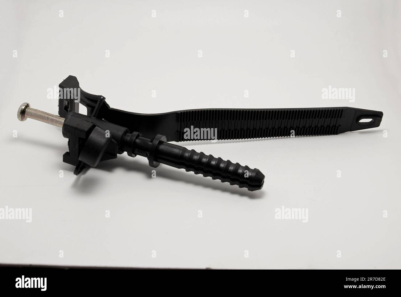 facade plastic mount for laying sip wires Stock Photo - Alamy