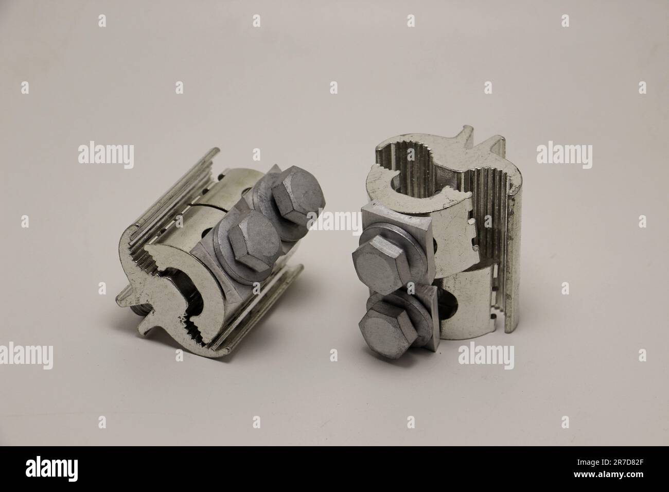 connecting clamp metal connections for contour earthing Stock Photo - Alamy