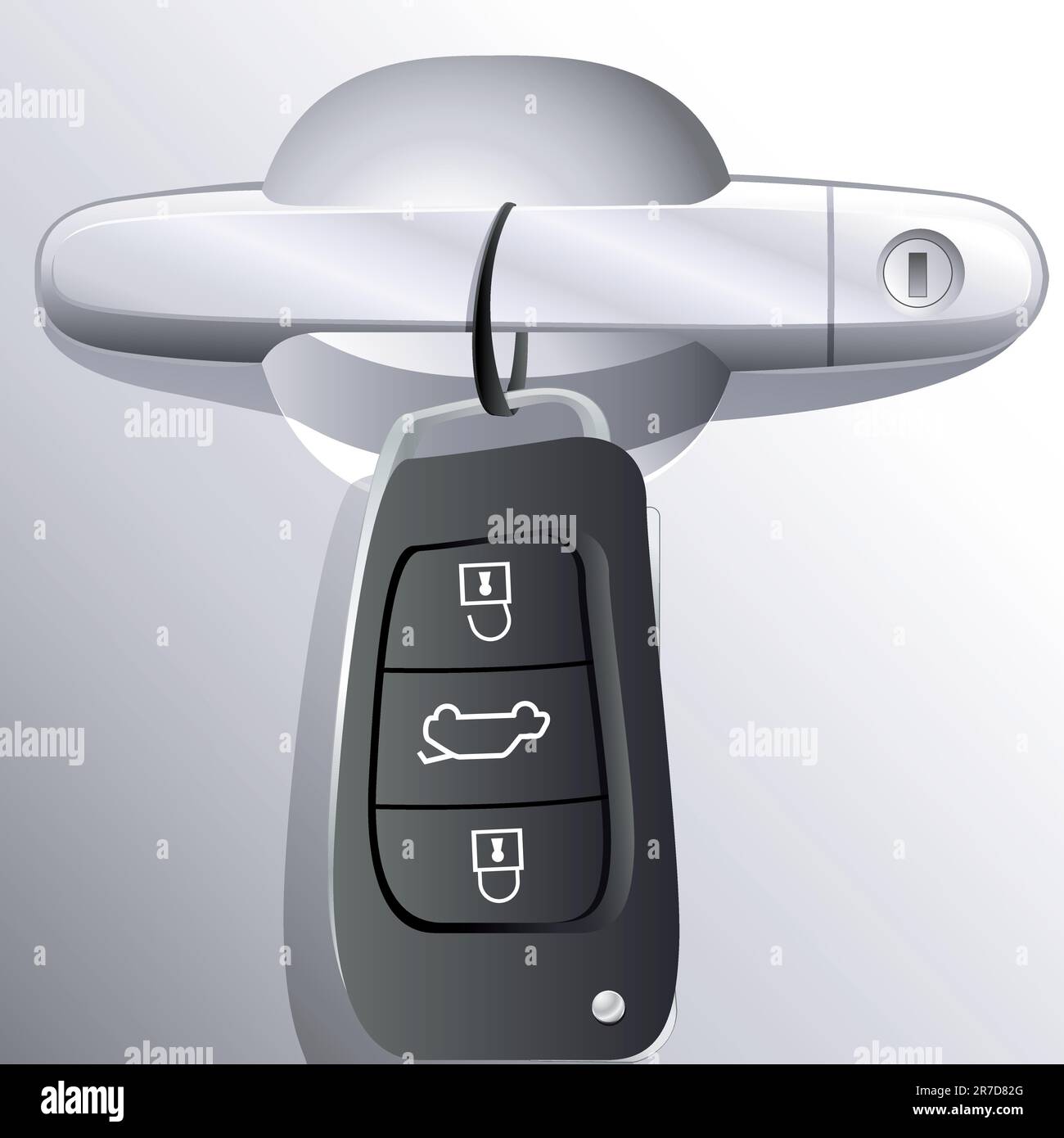 car key and car door handle Stock Vector Image & Art - Alamy