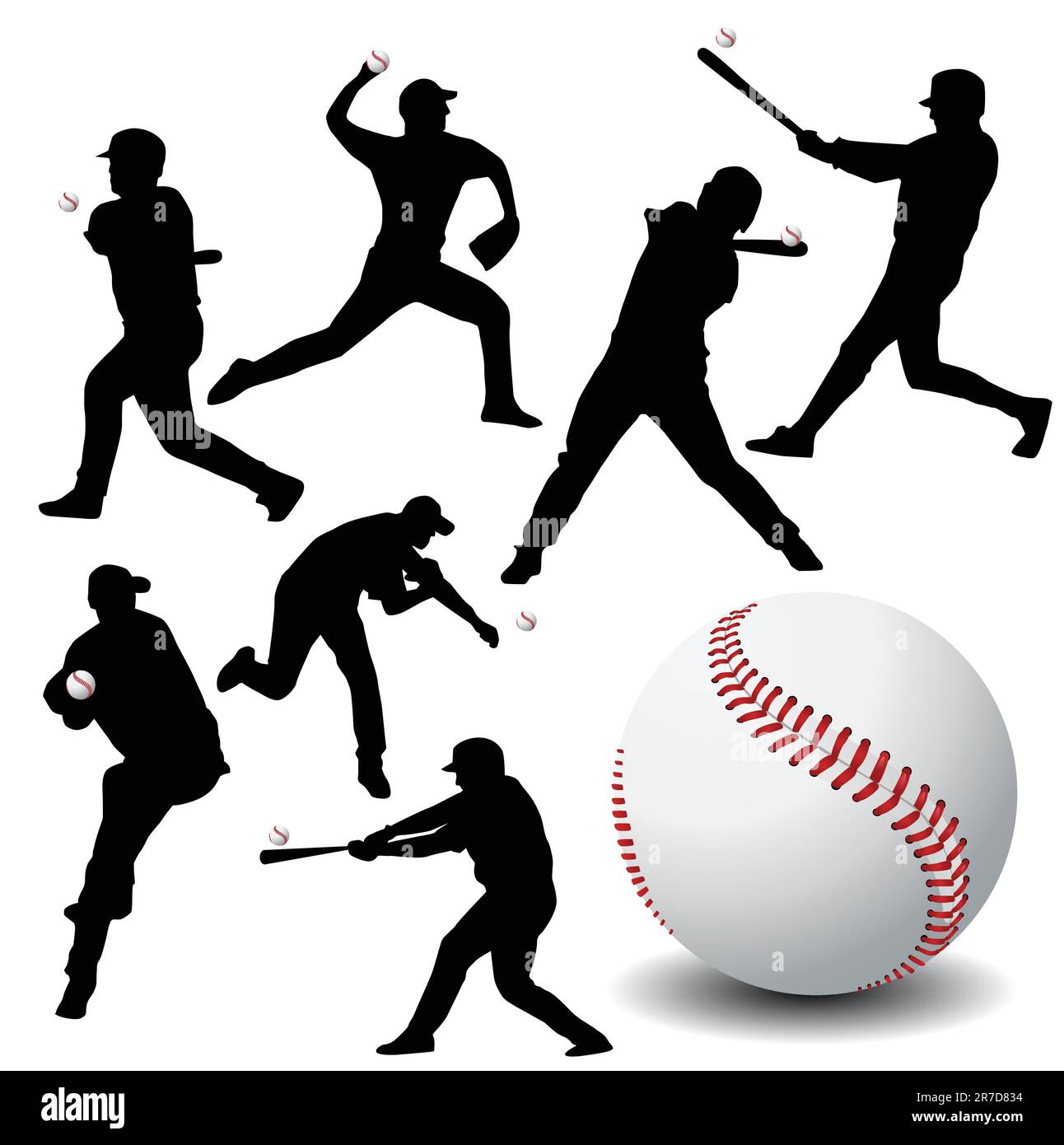 baseball player vector Stock Vector Image & Art - Alamy