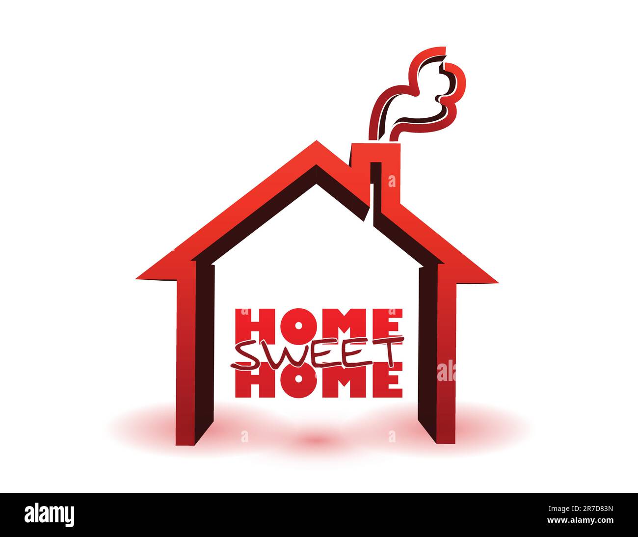 home sweet home illustration design isolated over a white background ...