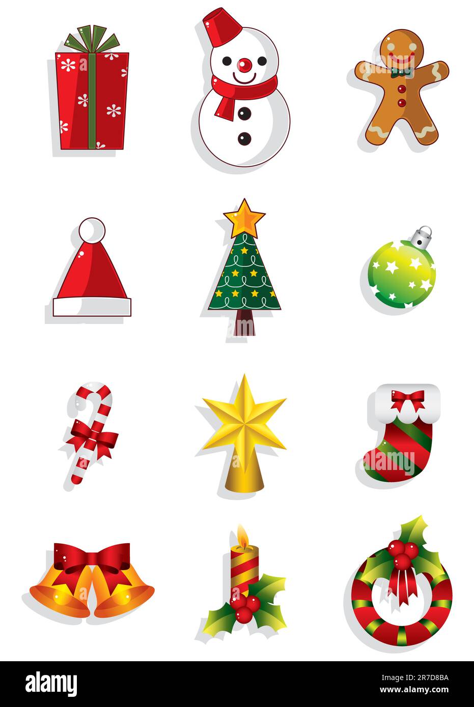 christmas icons set. Vector Stock Vector Image & Art - Alamy