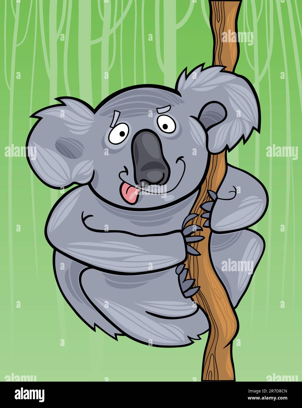 cartoon illustration of funny australian koala Stock Vector Image & Art ...