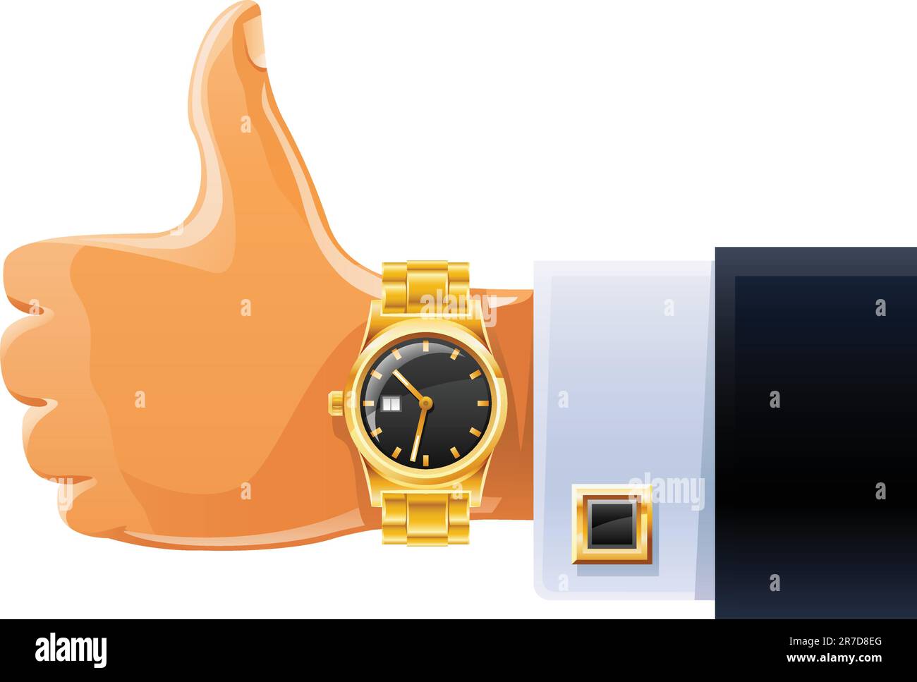 watch on hand vector illustration isolated white background Stock ...