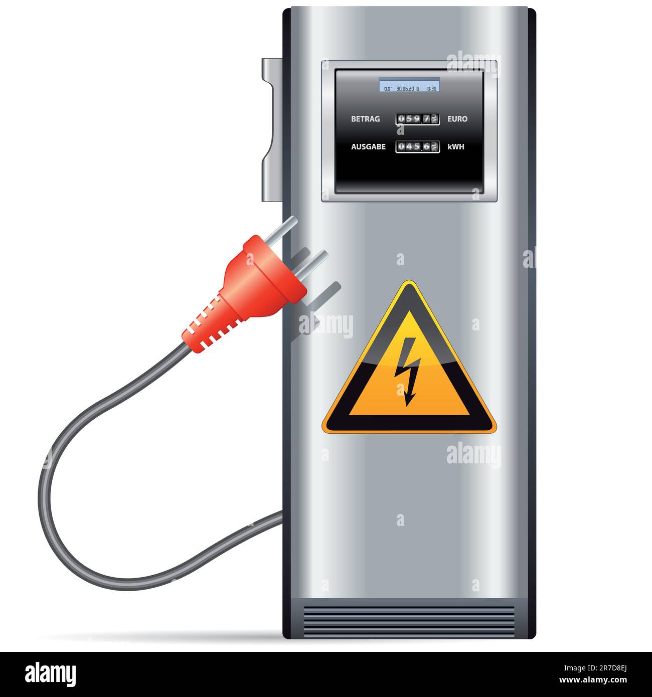 Electric cars charge station Stock Vector Images - Alamy