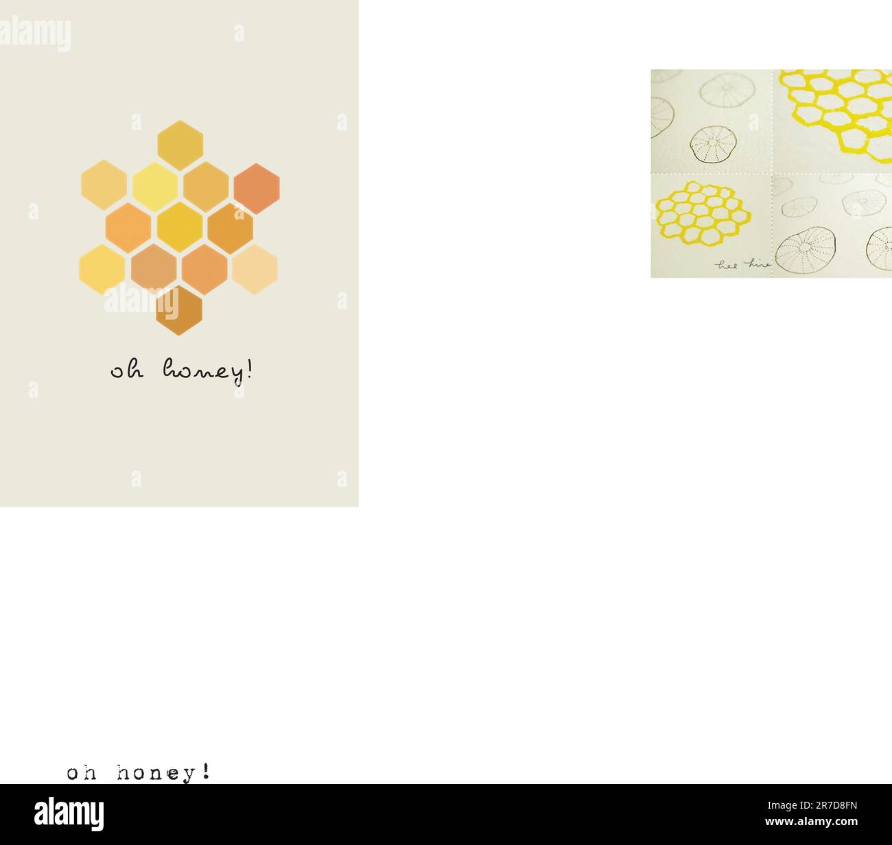 Illustration of honeycomb of different colour tonal variations Stock ...