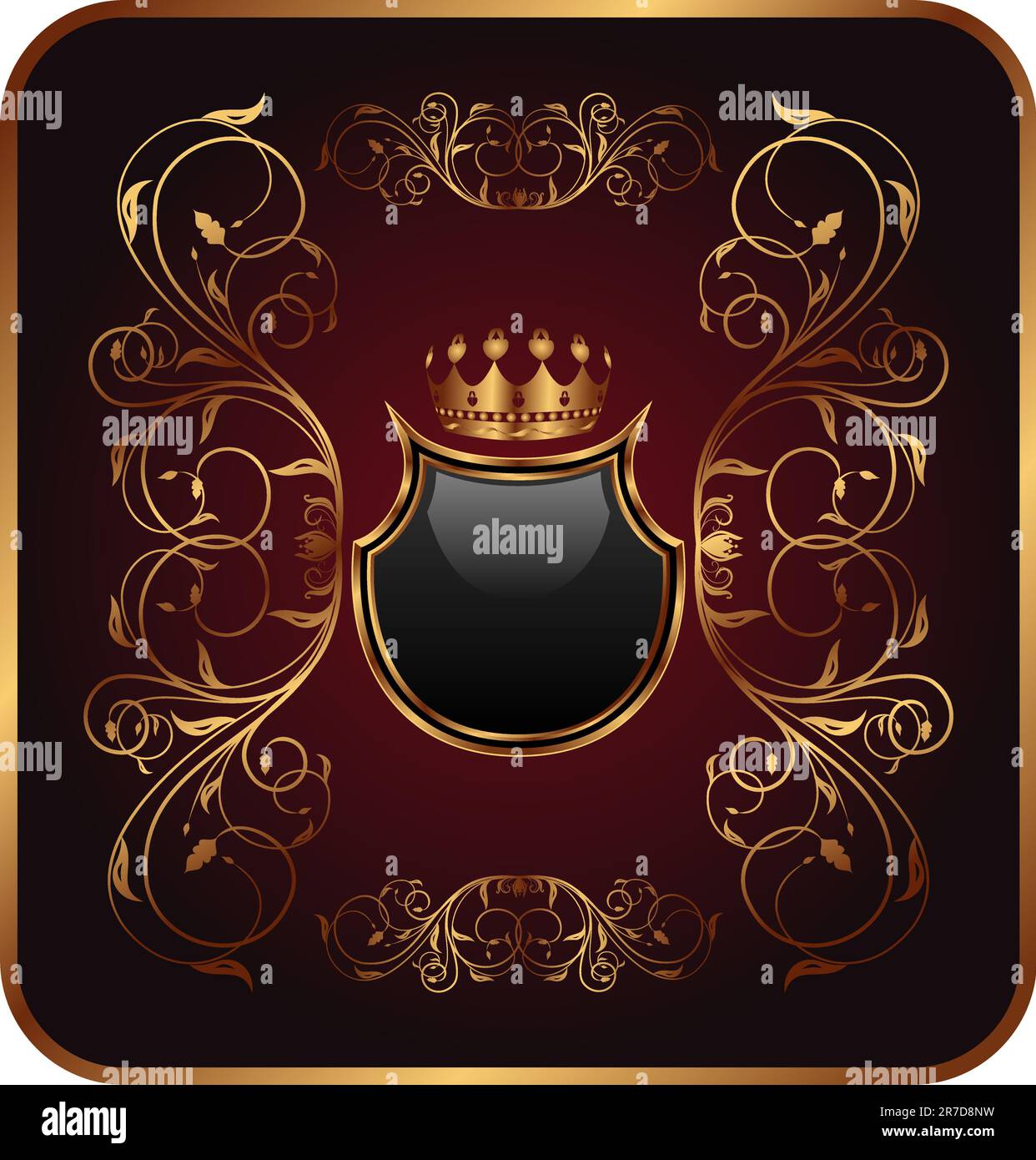 Illustration vintage post mark with heraldic elements - vector Stock ...