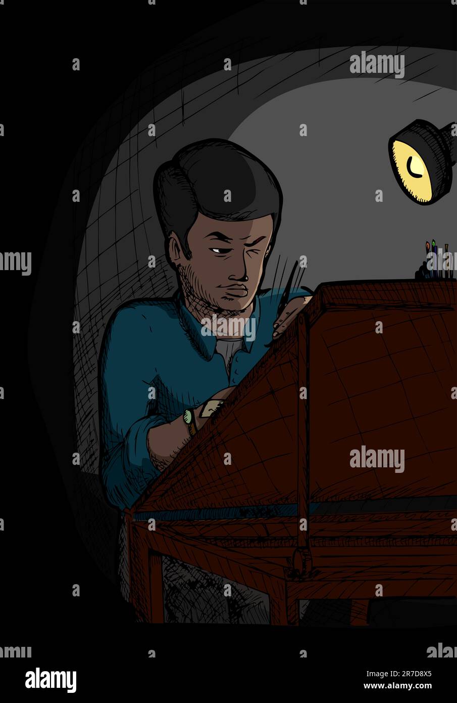 Artist studio light Stock Vector Images - Alamy