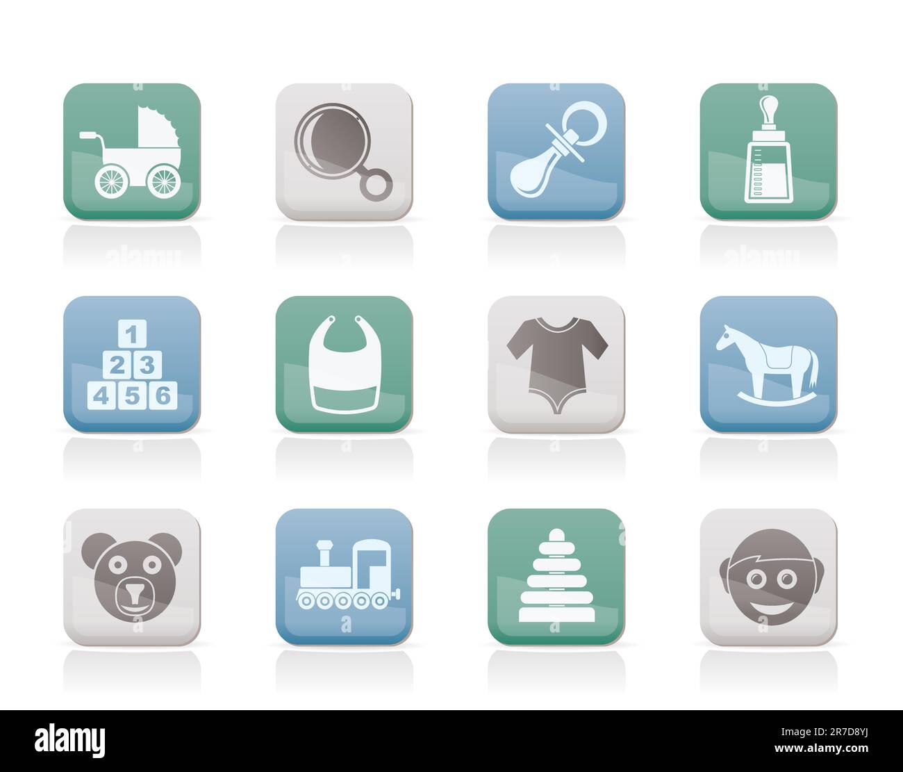 baby and children icons - vector icon set Stock Vector Image & Art - Alamy