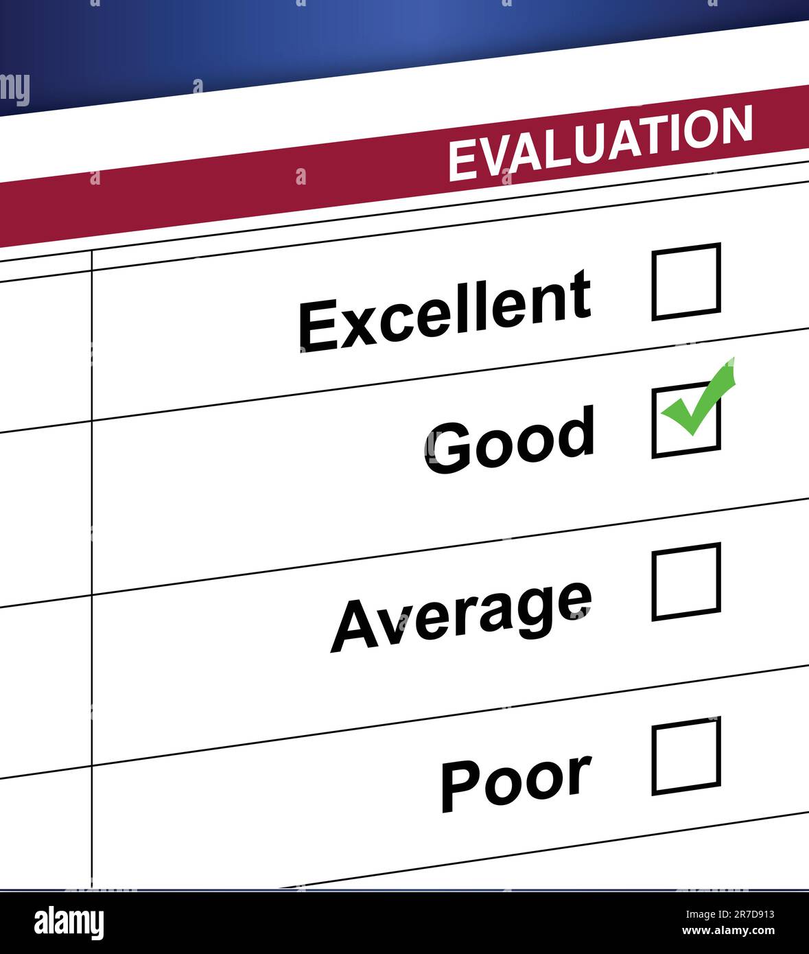 Evaluation list and check box illustration design Stock Vector Image ...