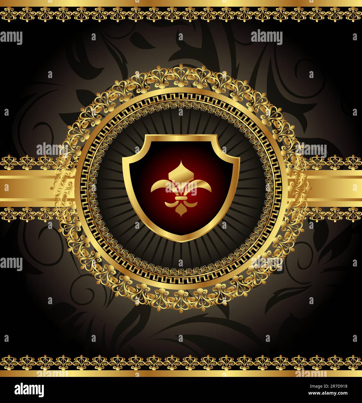 Illustration vintage background heraldic Stock Vector Images - Alamy