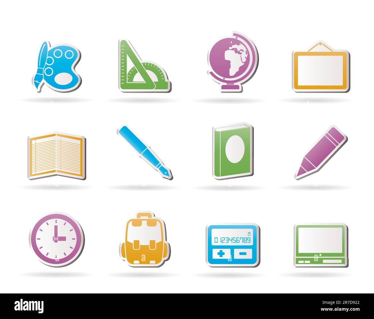 School and education icons - vector icon set Stock Vector Image & Art ...