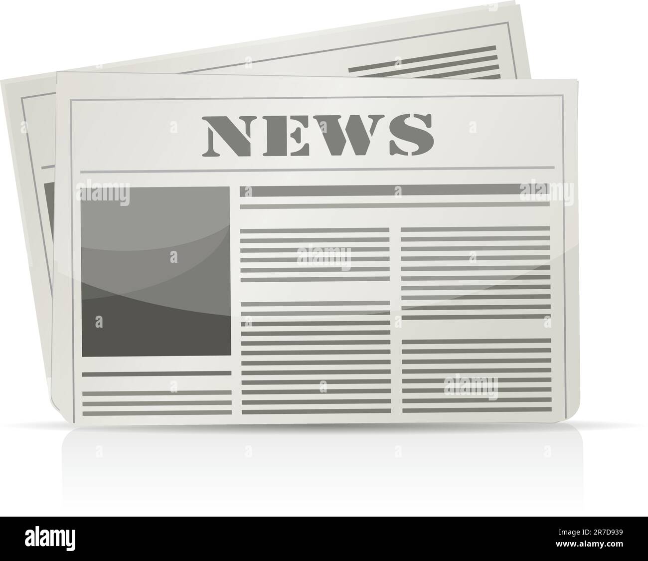 Newspaper illustration design over a white background Stock Vector ...