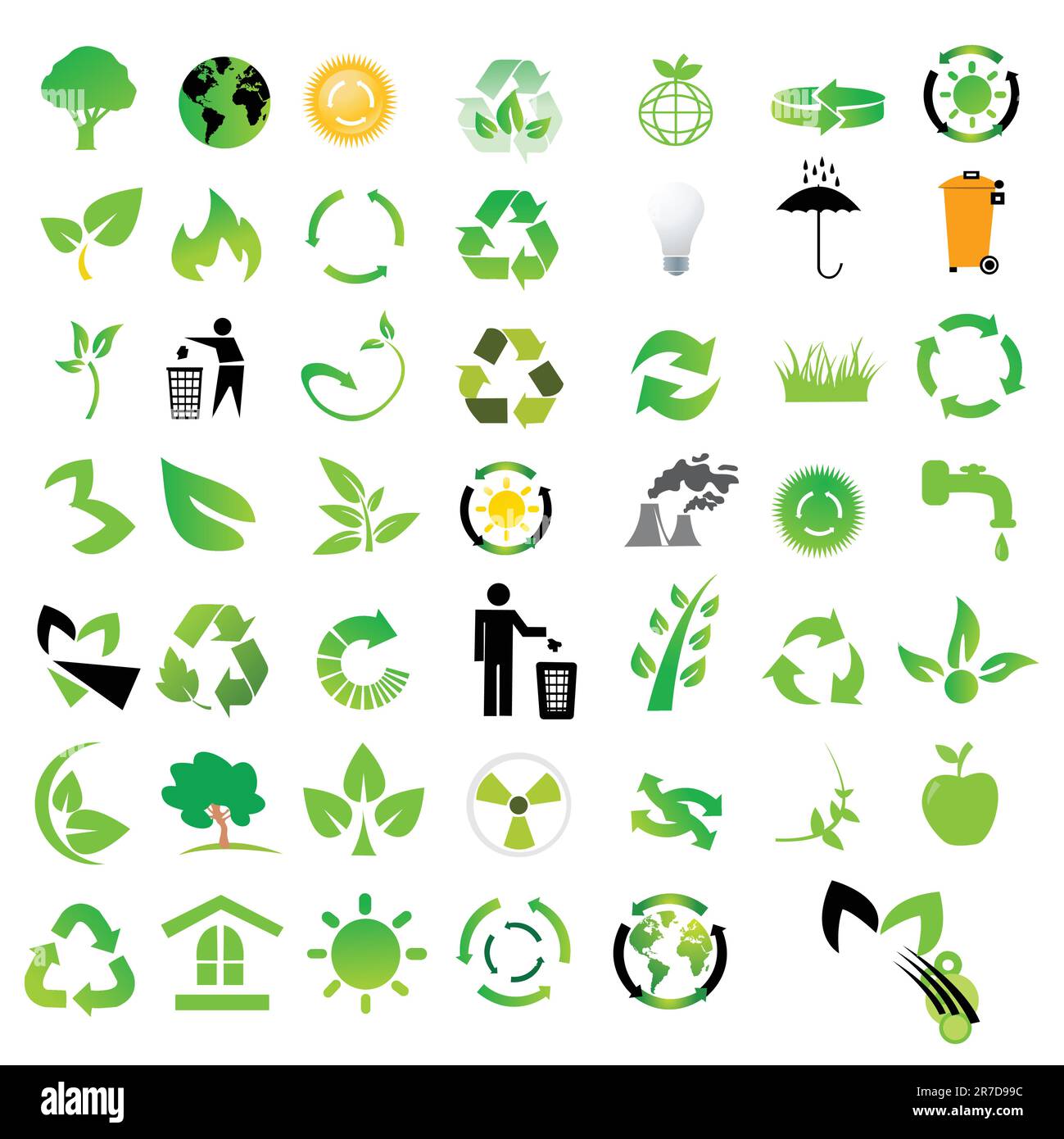 Vector set of environmental / recycling icons Stock Vector Image & Art ...