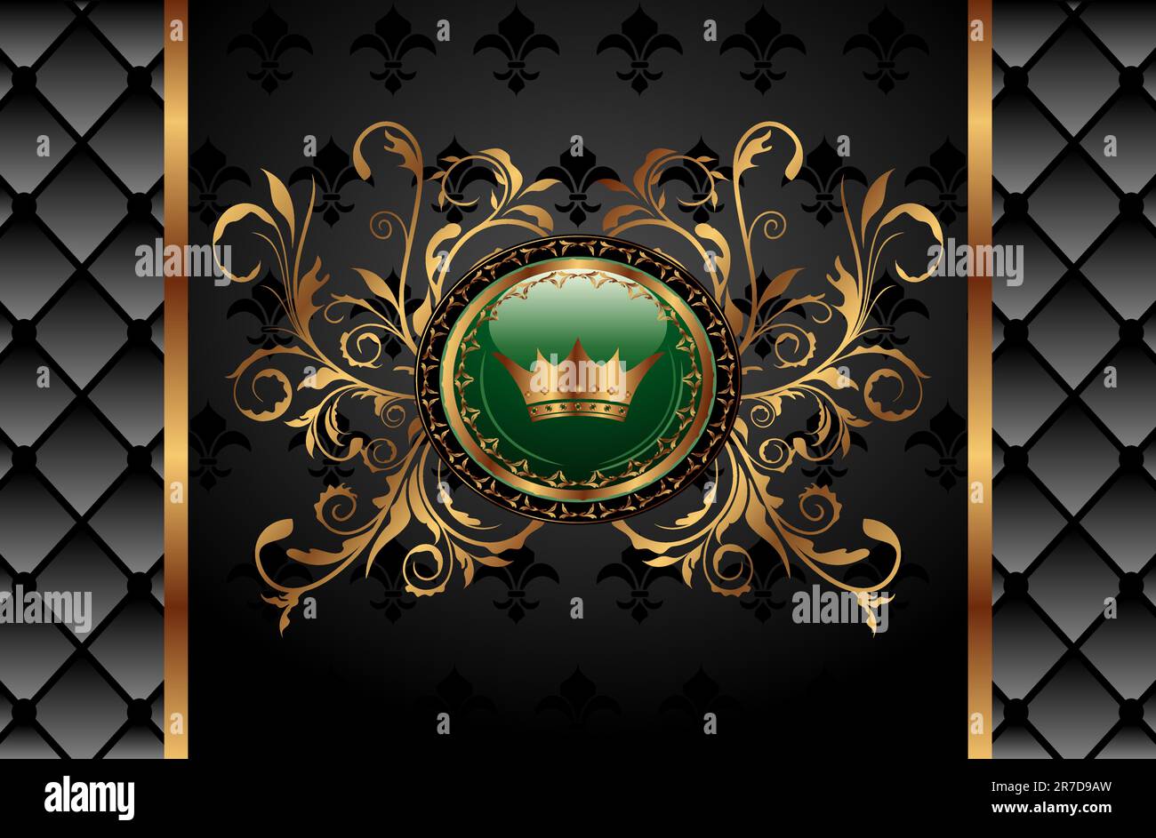 Illustration vintage background heraldic Stock Vector Images - Alamy