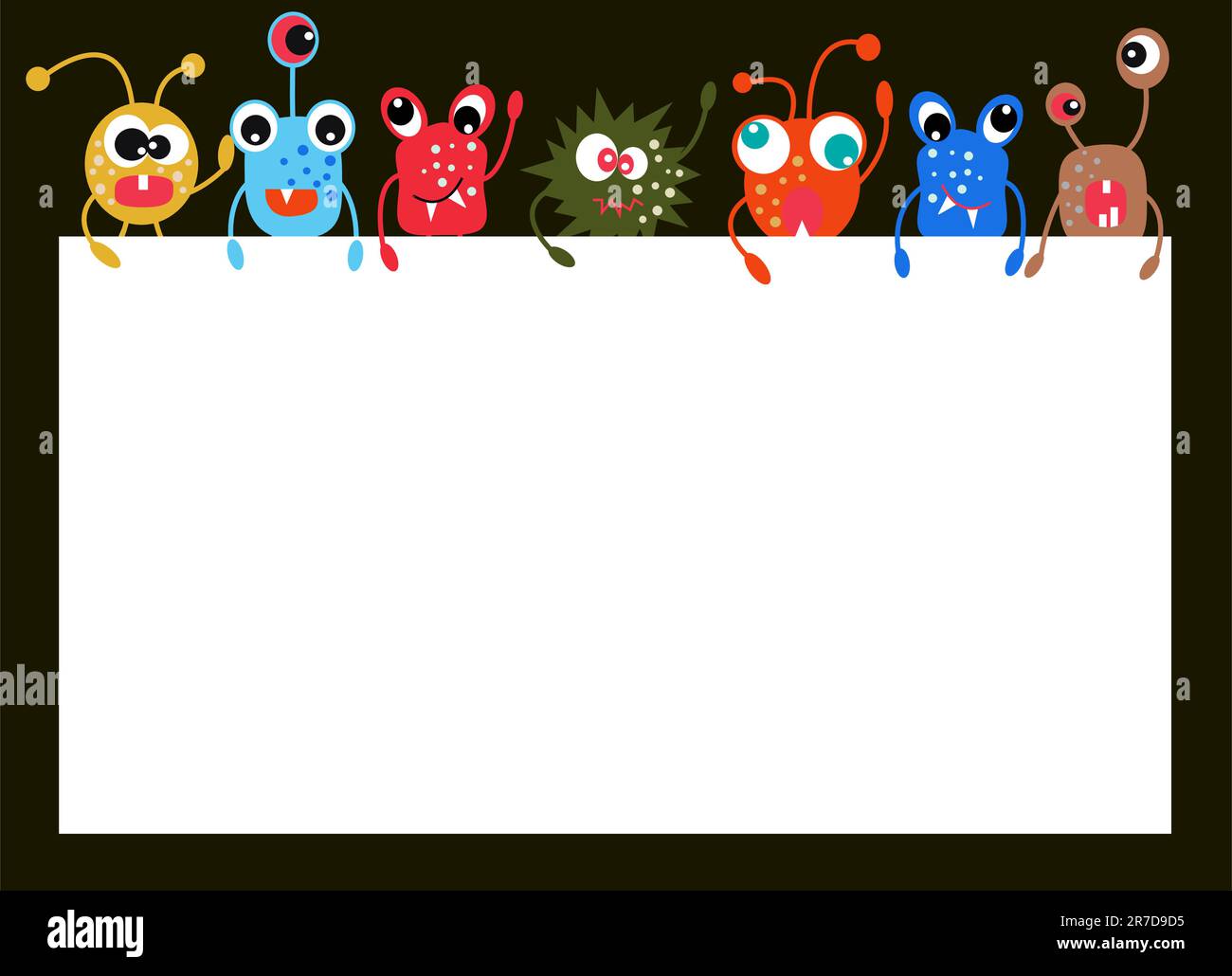 Monster border Stock Vector Images - Alamy