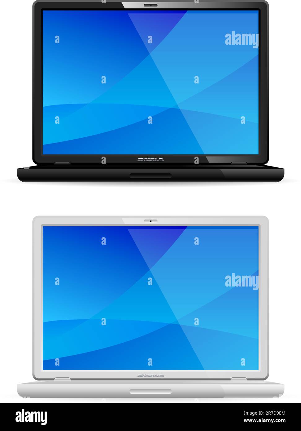 New laptop front black Stock Vector Images - Alamy