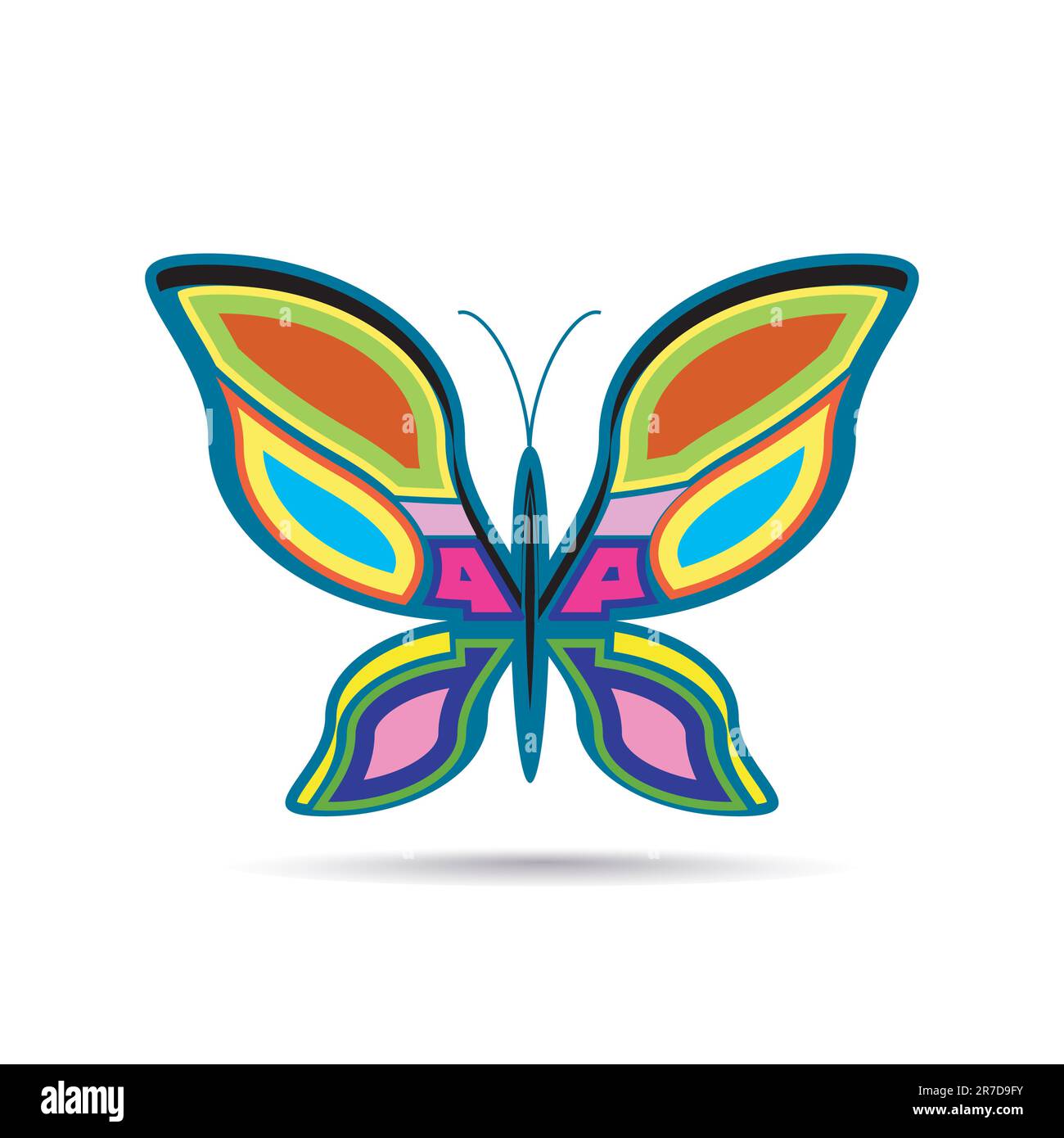 Butterfly shadow Stock Vector Images - Alamy
