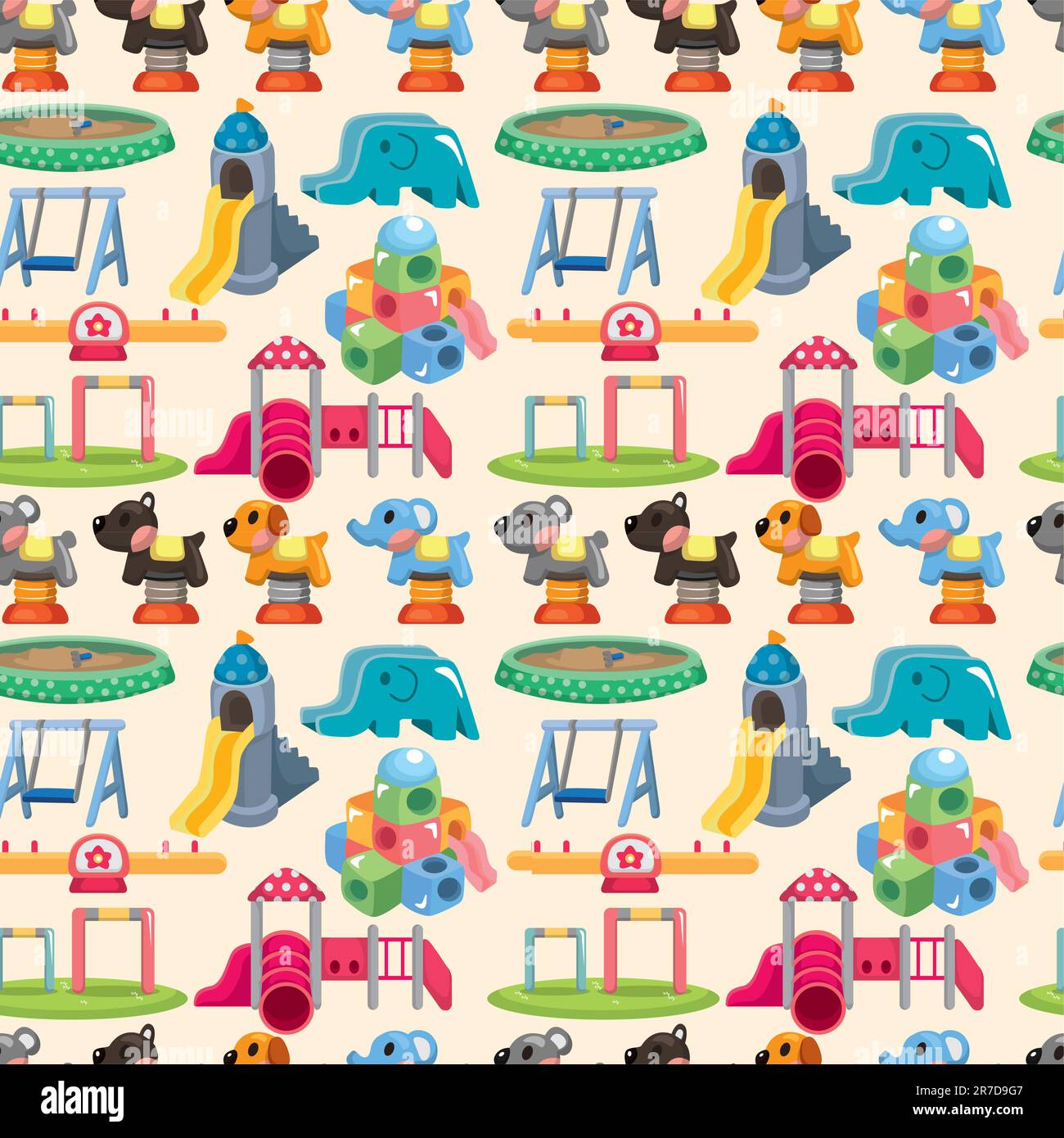 seamless park playground pattern Stock Vector Image & Art - Alamy