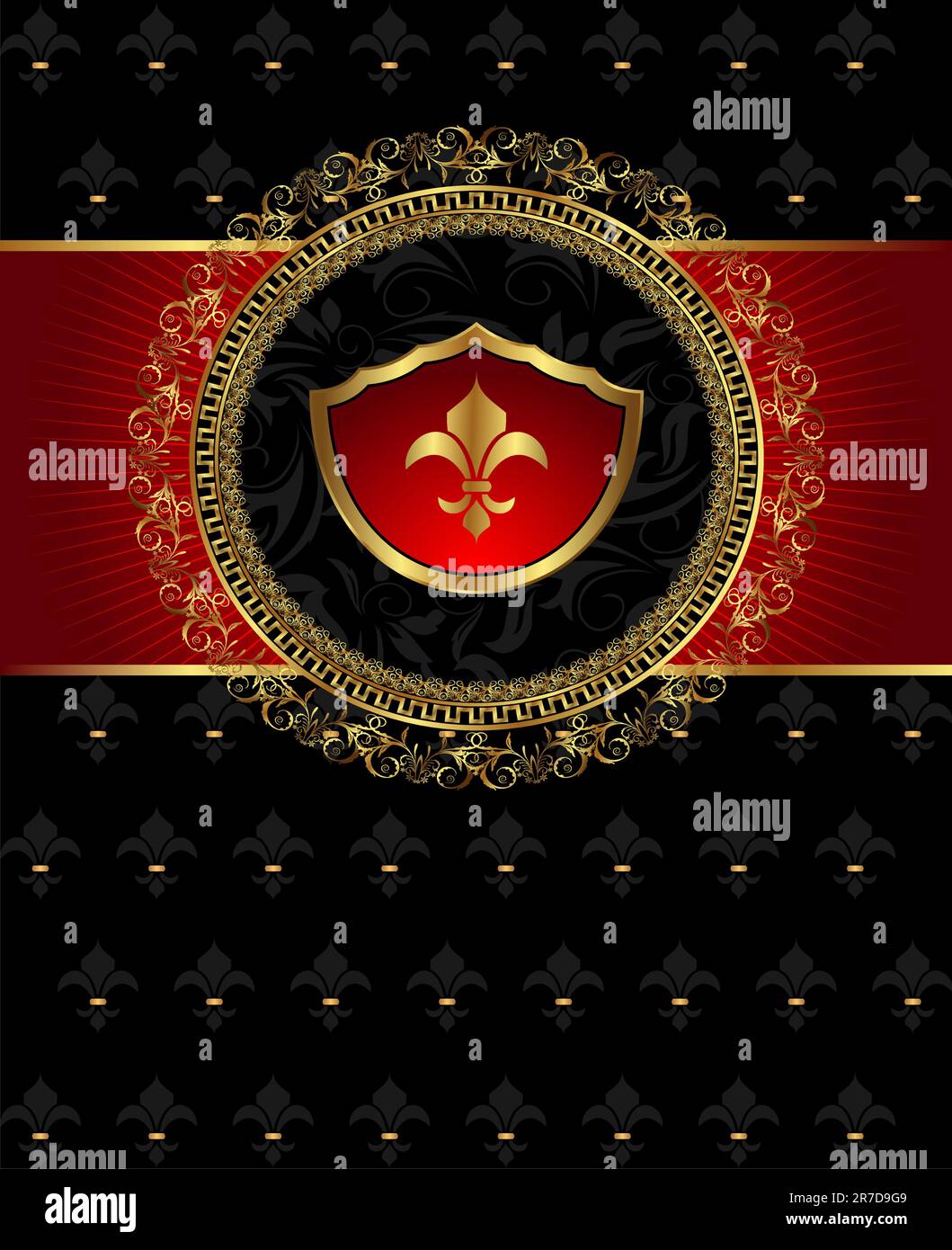 Illustration vintage post mark with heraldic elements - vector Stock ...
