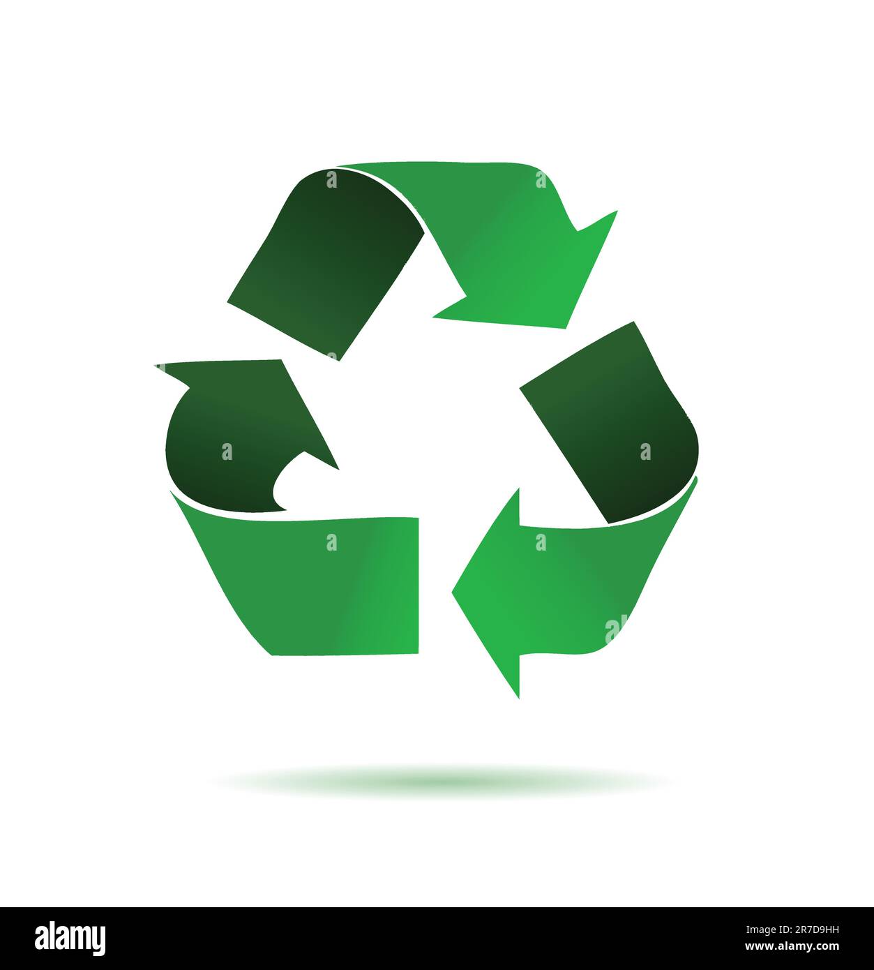 Green recycling logo over a white background. illustration design Stock ...