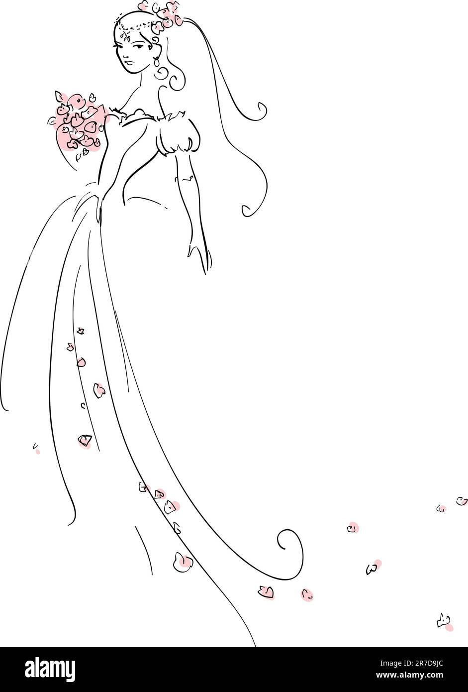 Vector illustration of Beautiful Bride Stock Vector Image & Art - Alamy